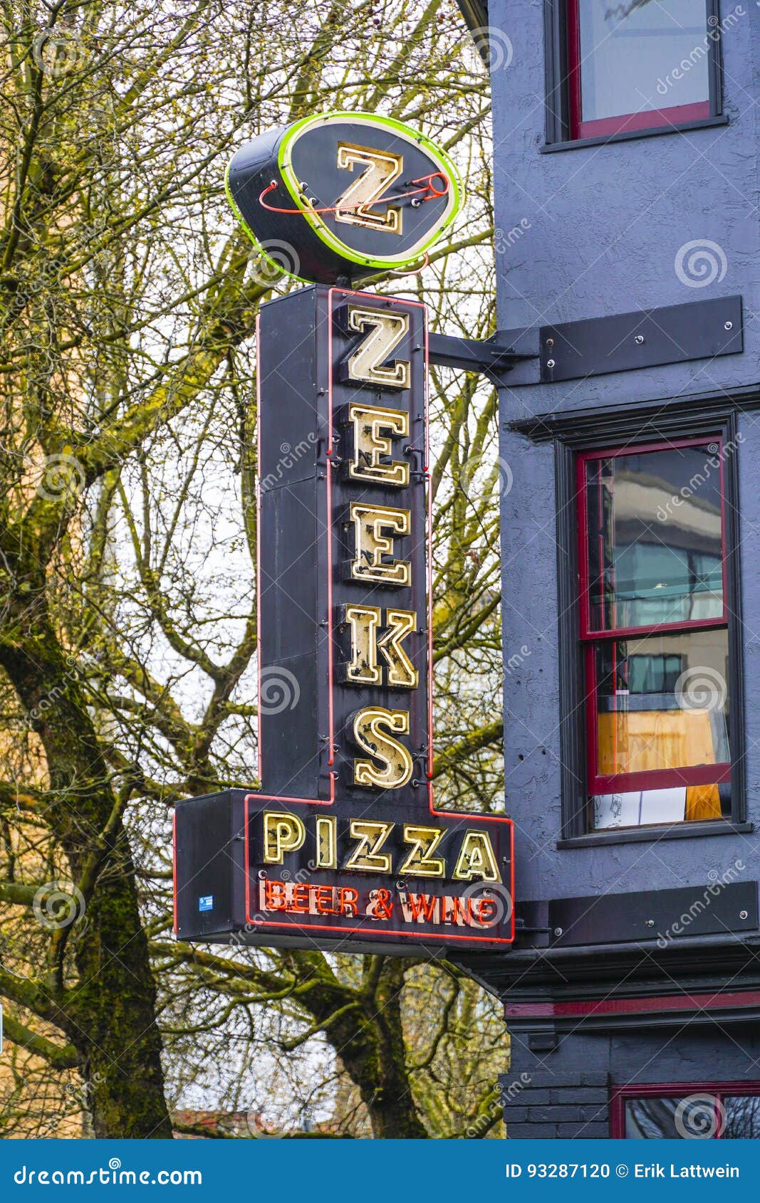 Zeeks Pizza Restaurant in Seattle - SEATTLE / WASHINGTON - APRIL 11 ...