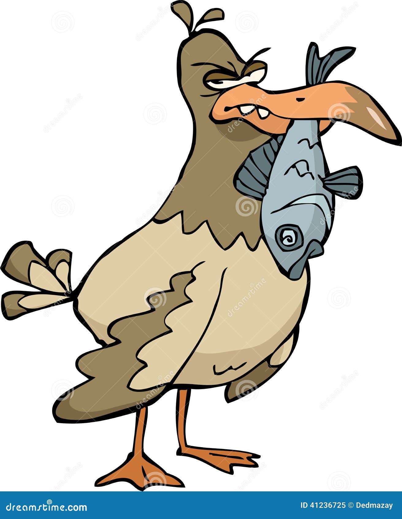 Zeemeeuw vector illustratie. Illustratie bestaande uit karakter - 41236725