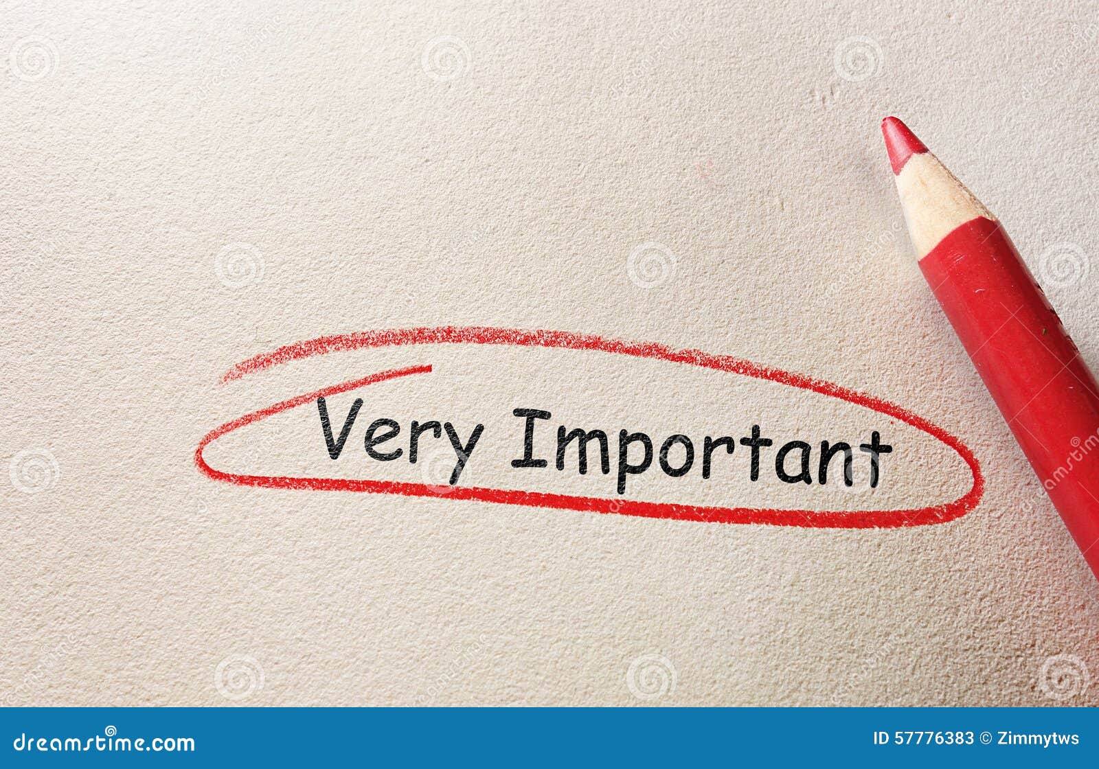 Zeer belangrijk stock afbeelding. Image of dringend, kleur - 57776383