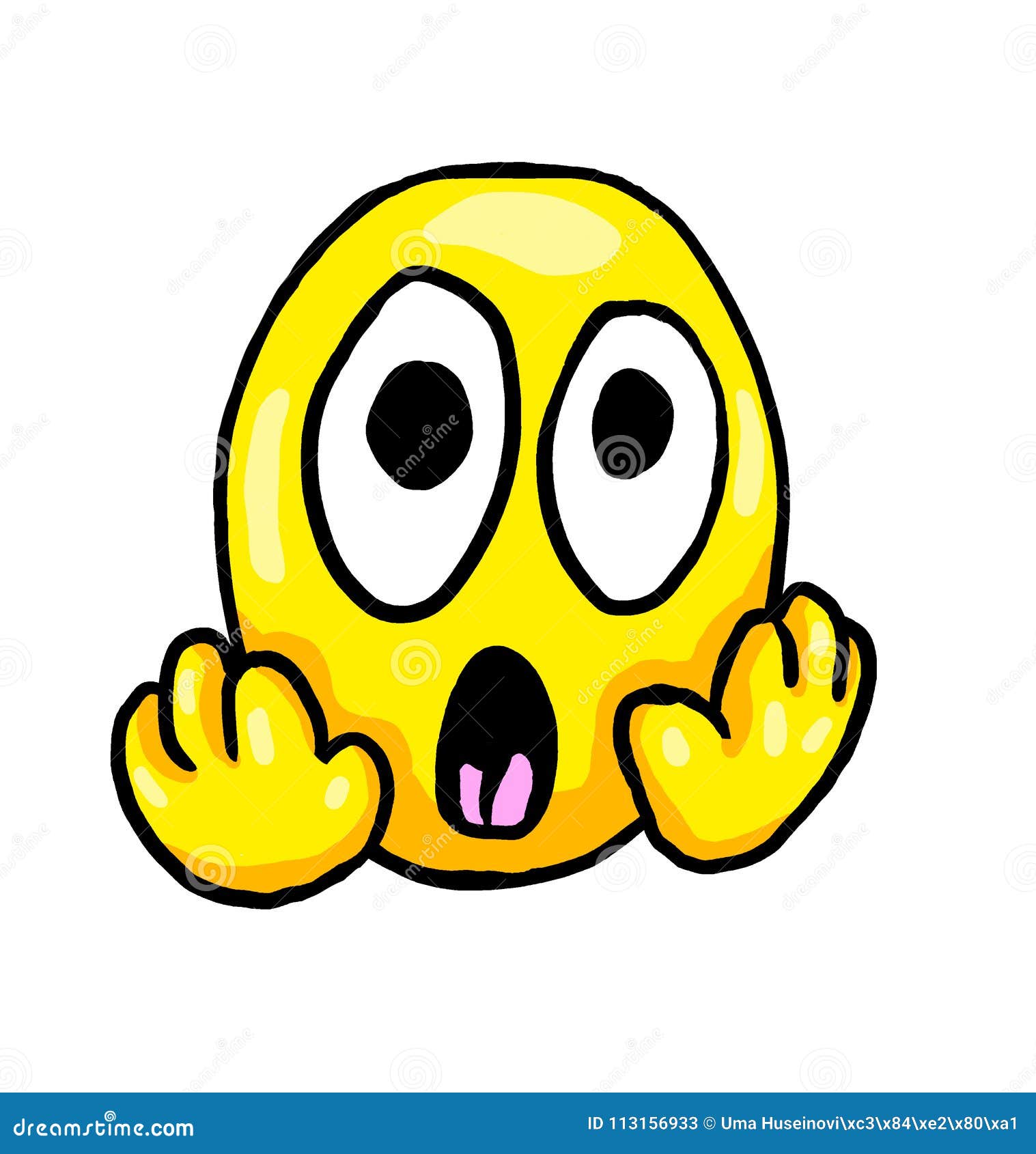 Zeer Doen Schrikken Smiley Face Stock Afbeelding - Image of digitaal ...