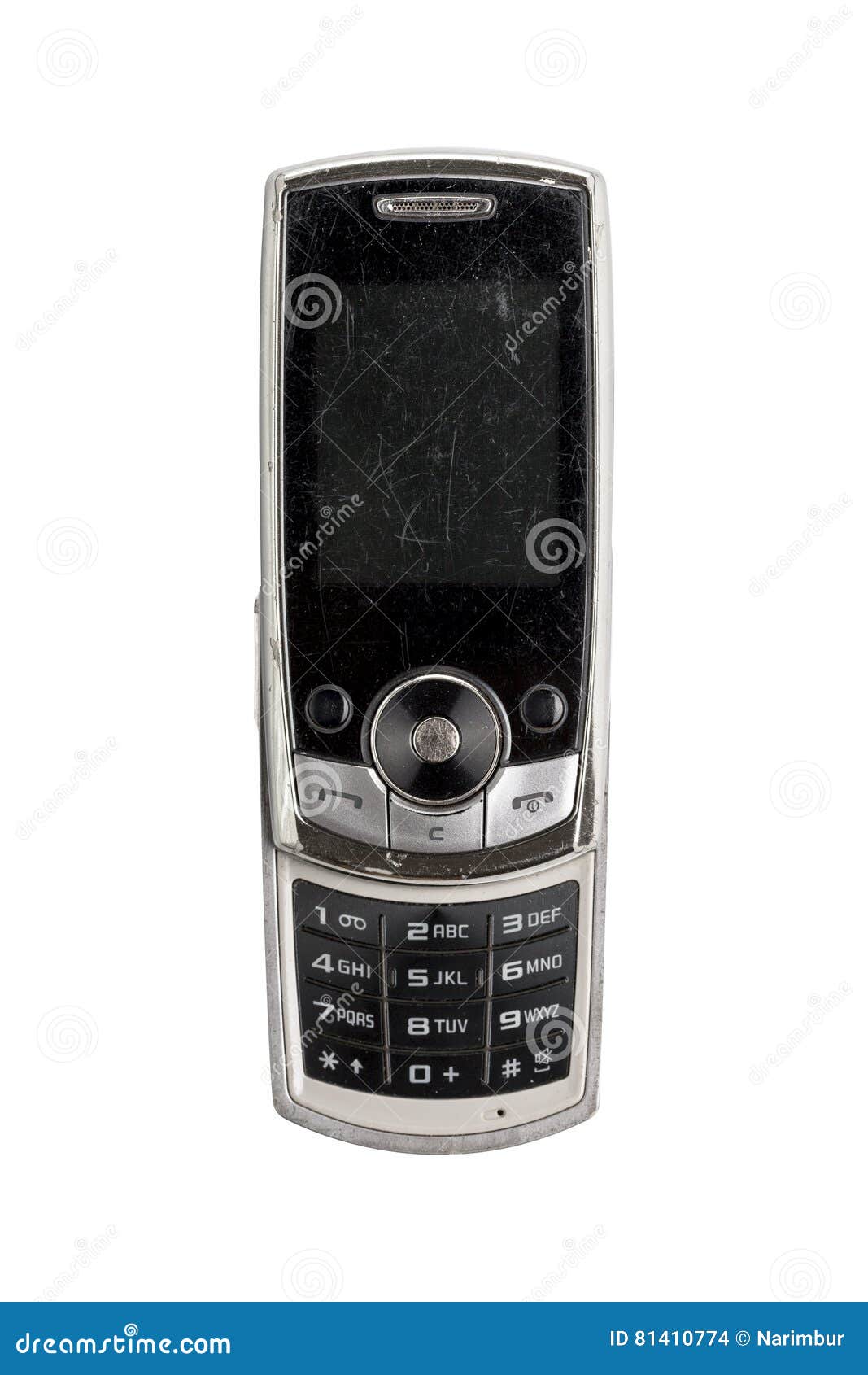 Zeer Oude Gekraste Mobiele Telefoon Stock Foto - Image of barst ...
