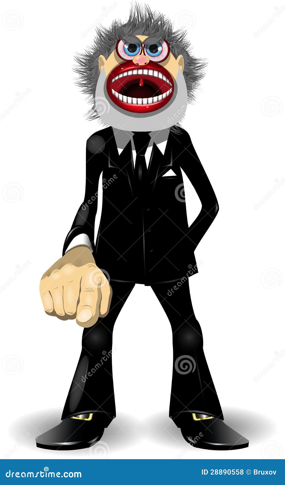 Zeer strikte manager vector illustratie. Illustration of financiën ...