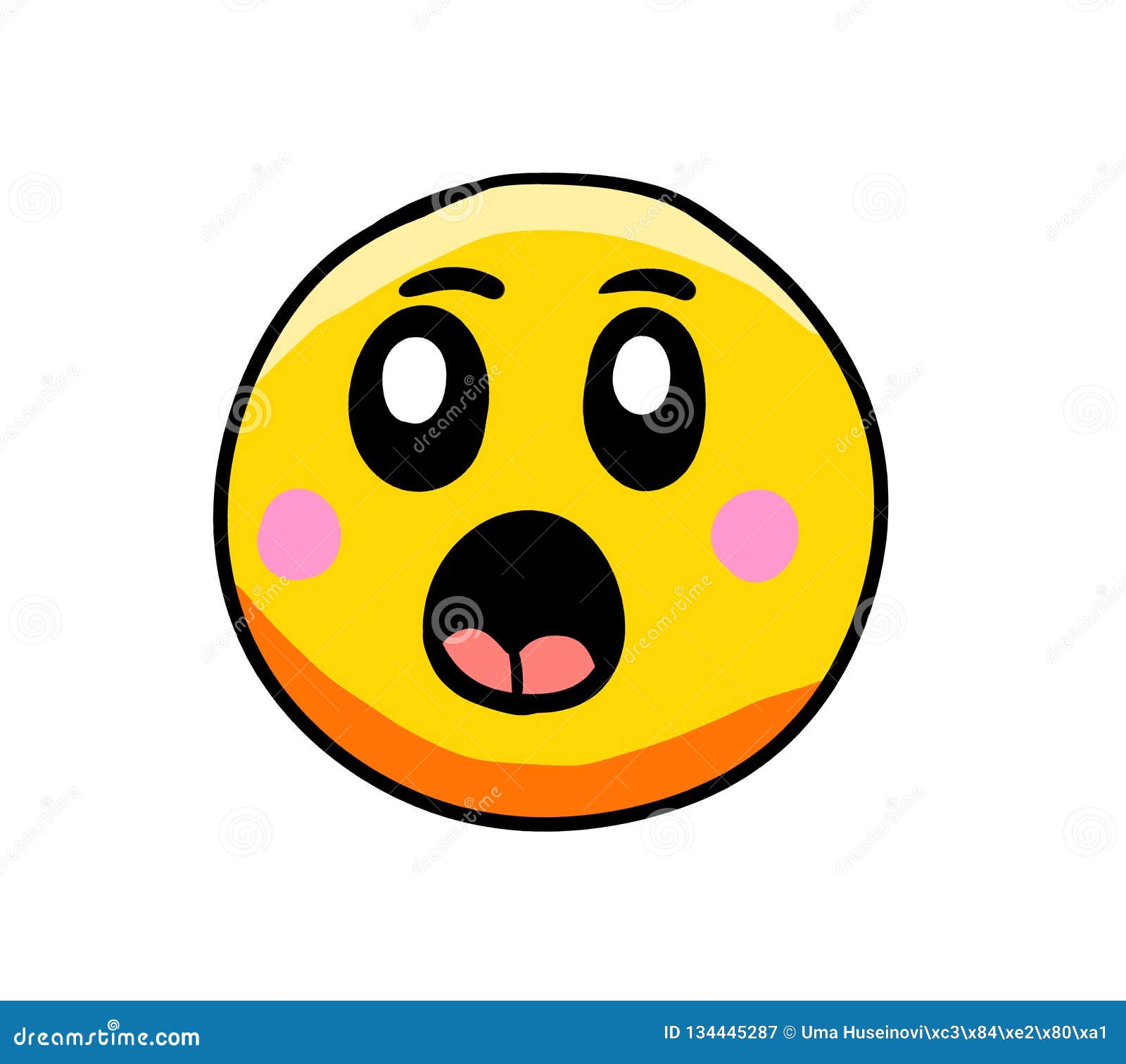 Zeer Verrast Geel Beeldverhaal Emoticon Stock Illustratie ...