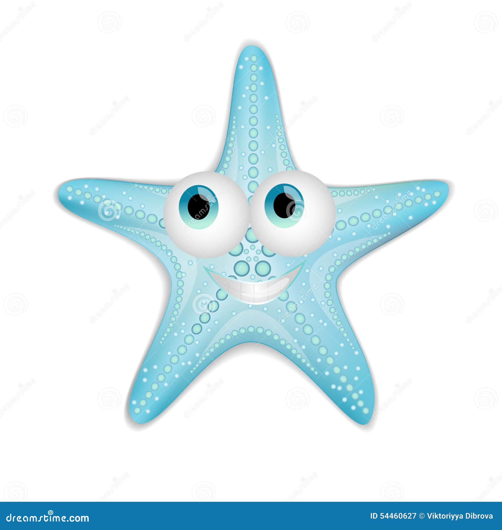 Zeester met ogen vector illustratie. Illustration of tropisch - 54460627