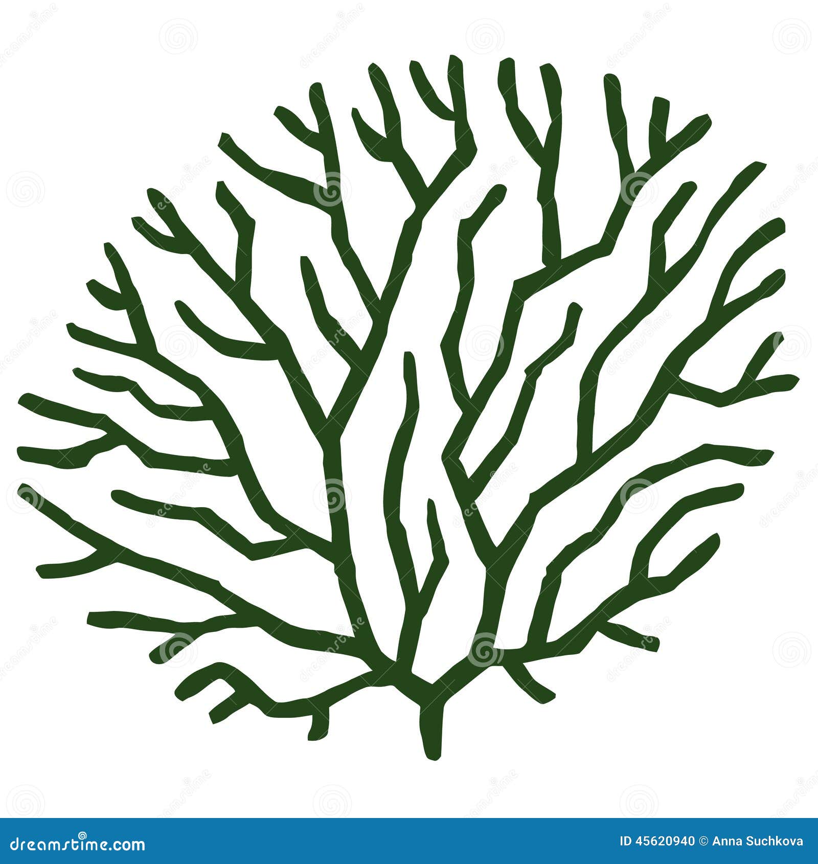 Zeewier Gestileerde Vectorillustratie Vector Illustratie - Illustration ...