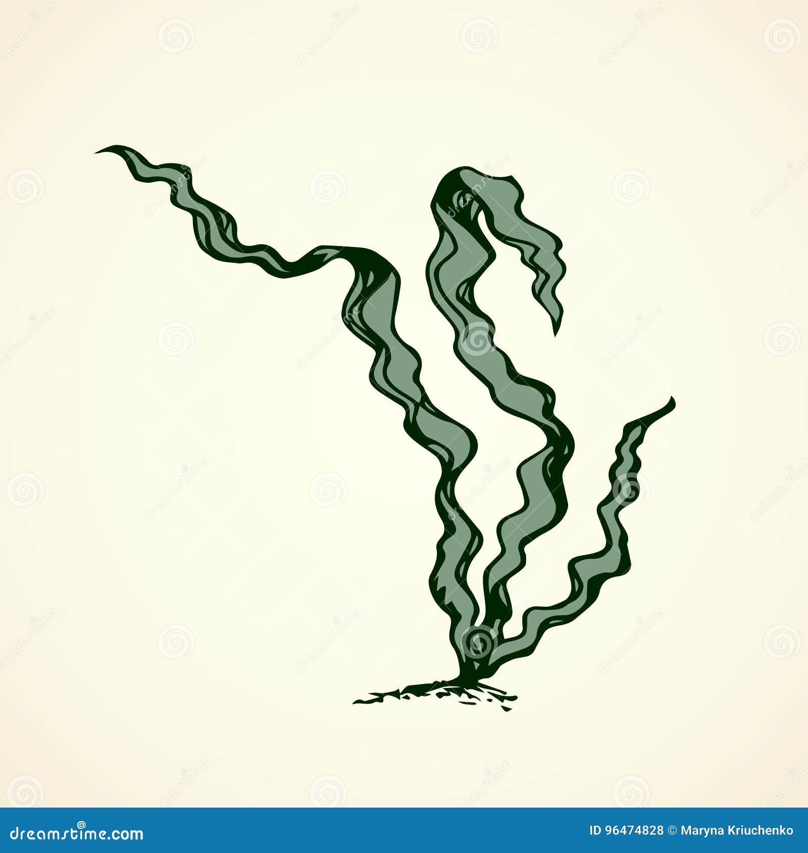 Zeewier Vector tekening vector illustratie. Illustration of ...