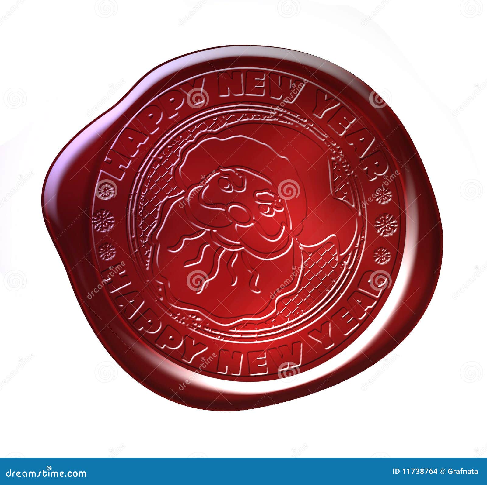 Zegel met de Kerstman stock illustratie. Illustration of santa - 11738764