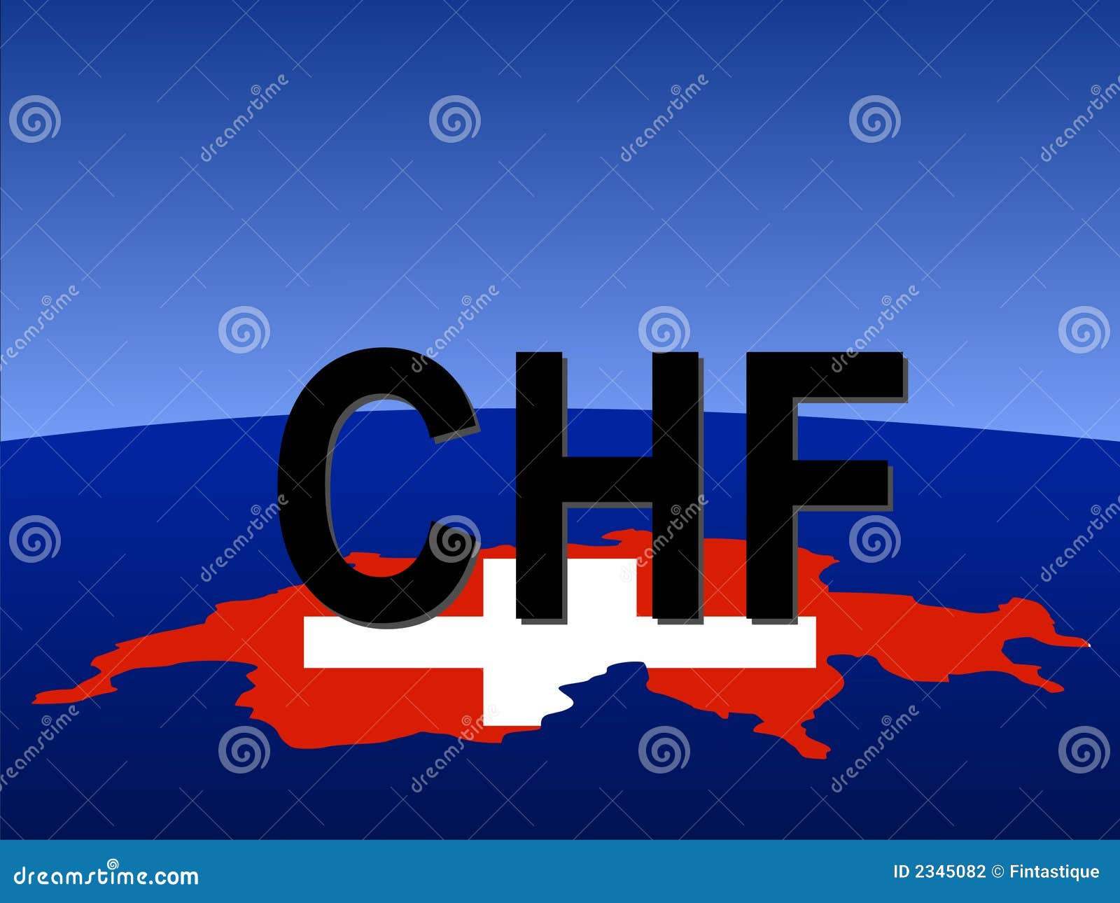 Zeichen Des Schweizer Franc Mit Karte Vektor Abbildung - Illustration ...