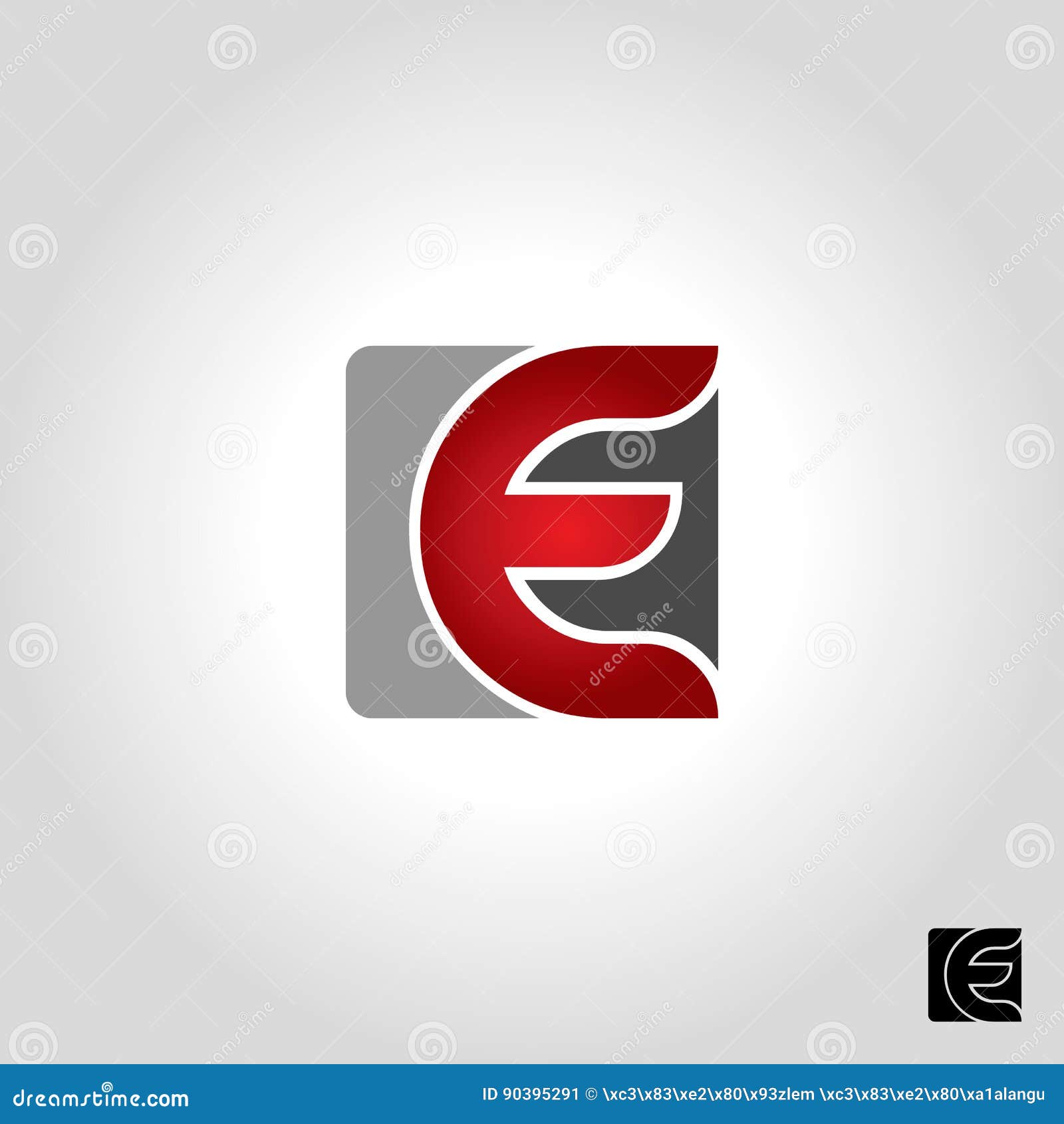 Zeichen des Zeichen-E vektor abbildung. Illustration von zeichen - 90395291