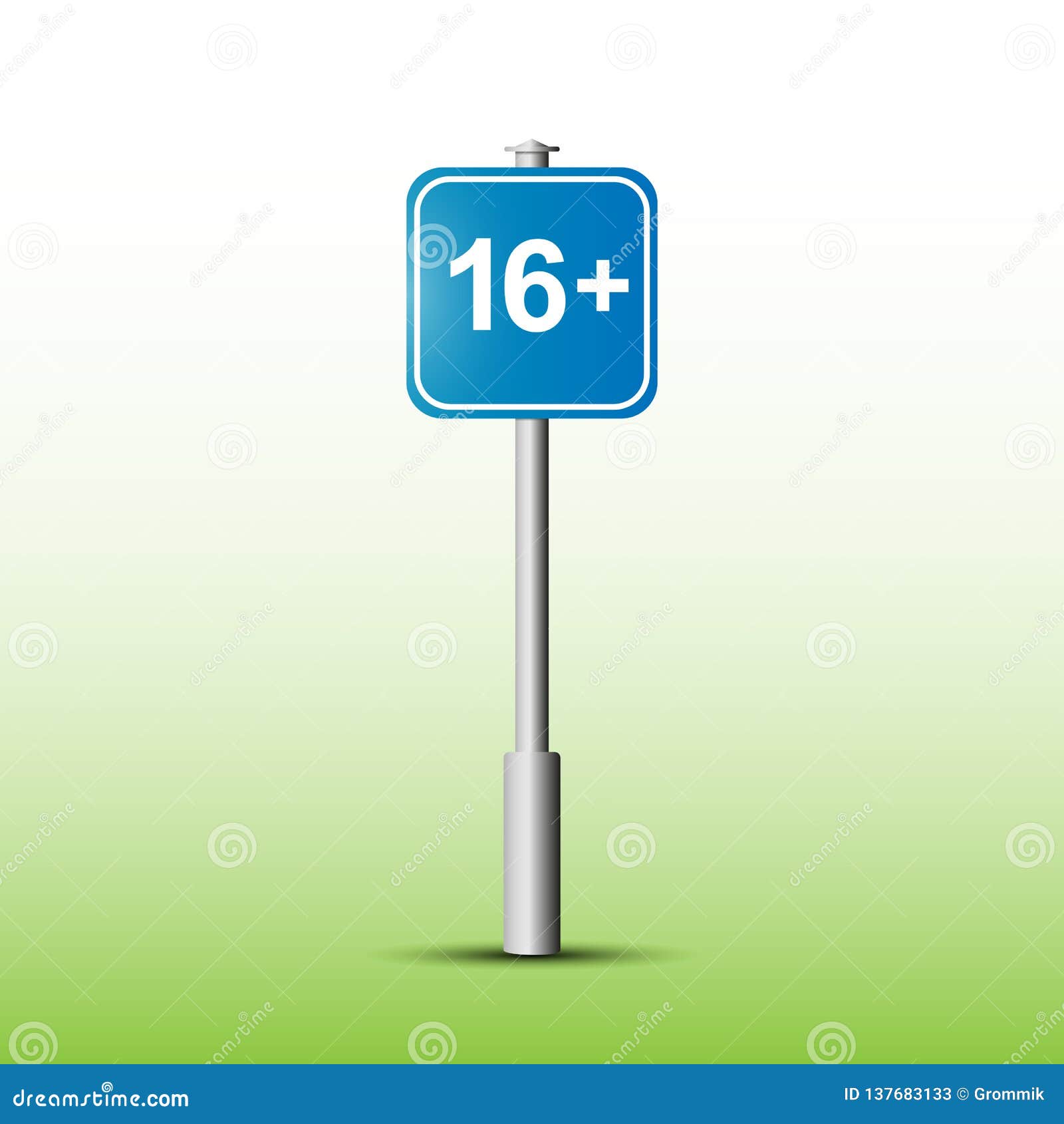 Zeichen Mit Der Bezeichnung Von Altersgrenze 16 Vektor Abbildung ...