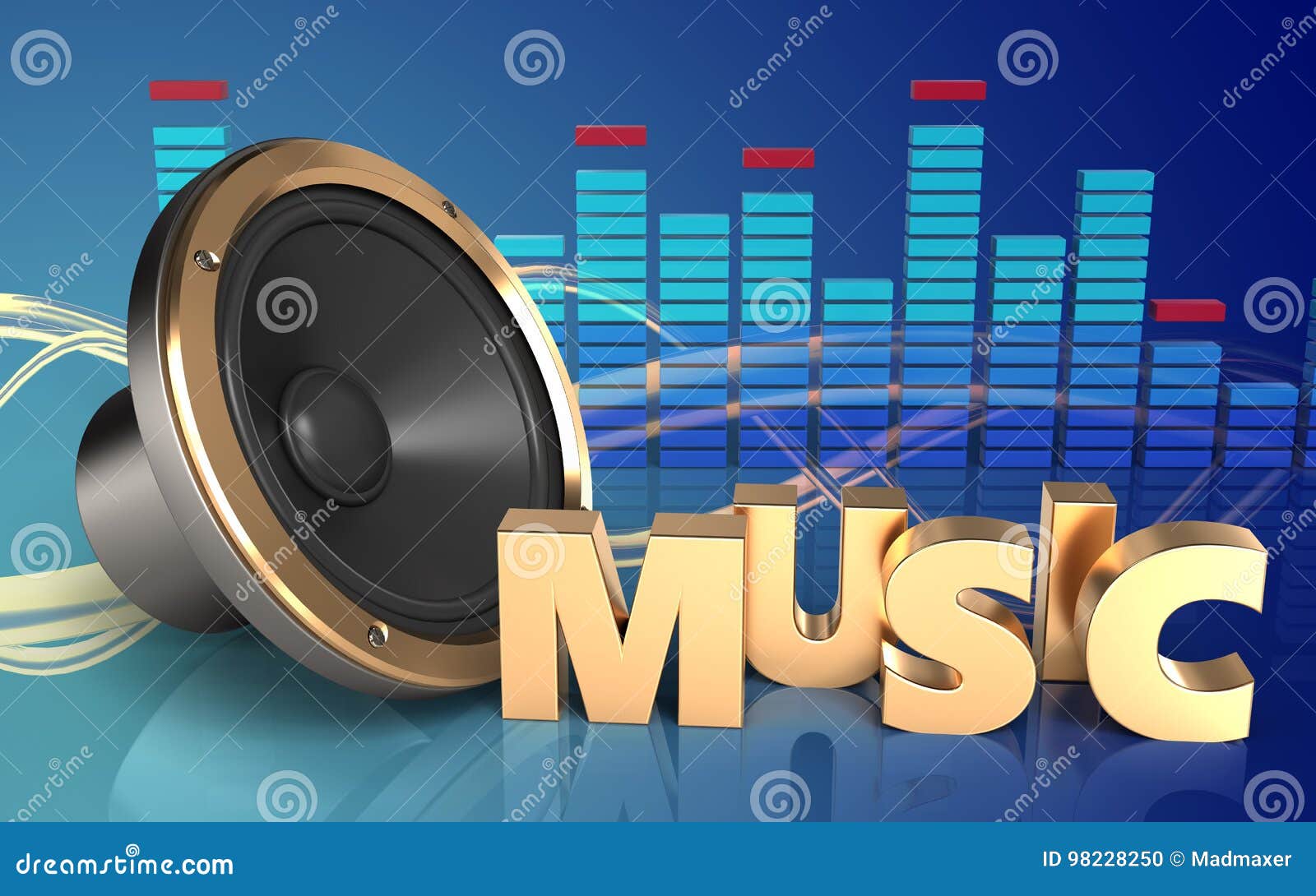Zeichen-Musikzeichen Der Musik 3d Stock Abbildung - Illustration von ...