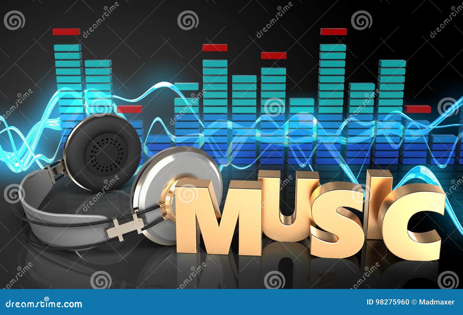 Zeichen-Musikzeichen Der Musik 3d Stock Abbildung - Illustration von ...