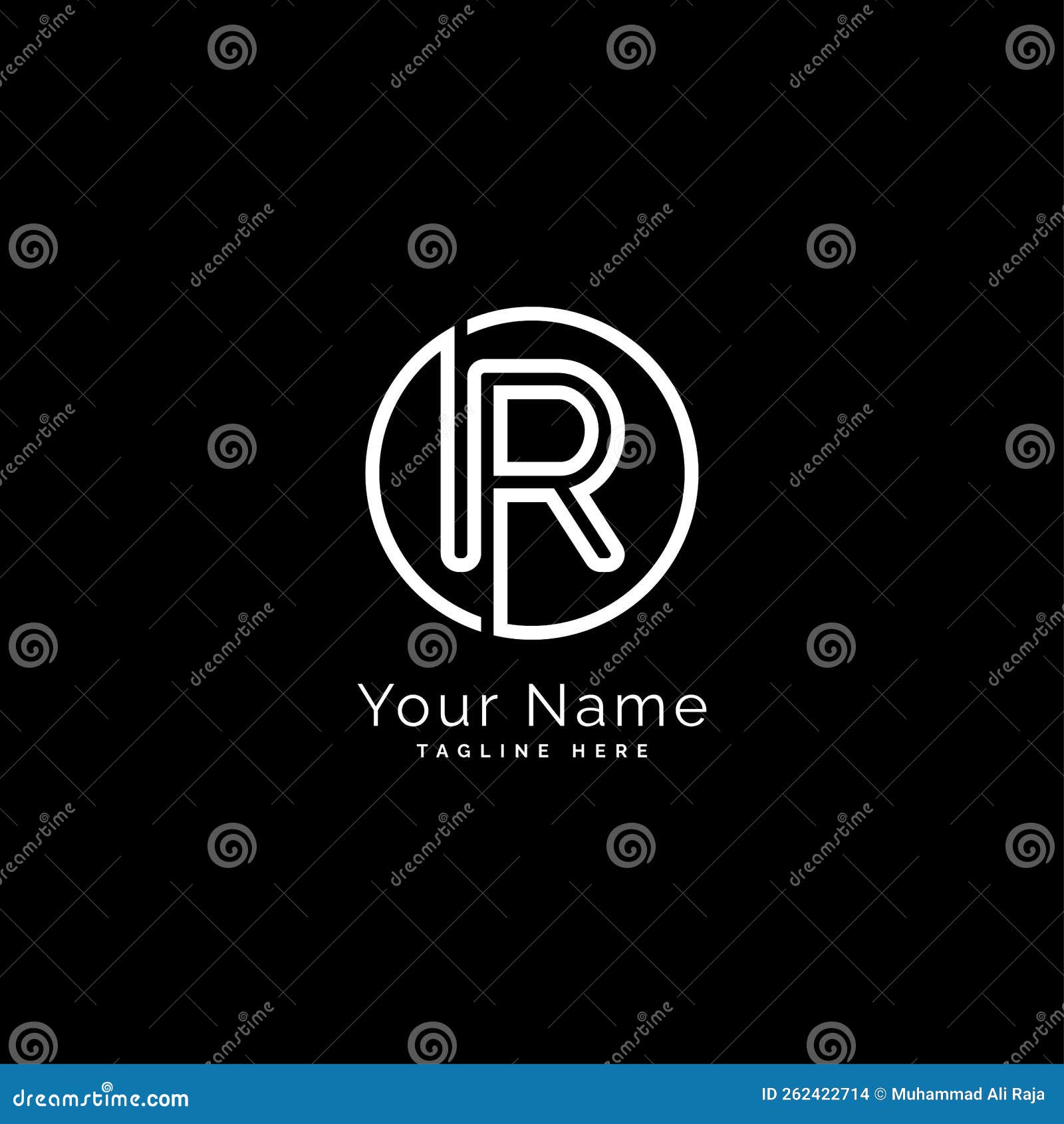 Zeichen- Oder Logo-Vektordesign Vorlage Rundform Bild Mit Alphabet R ...