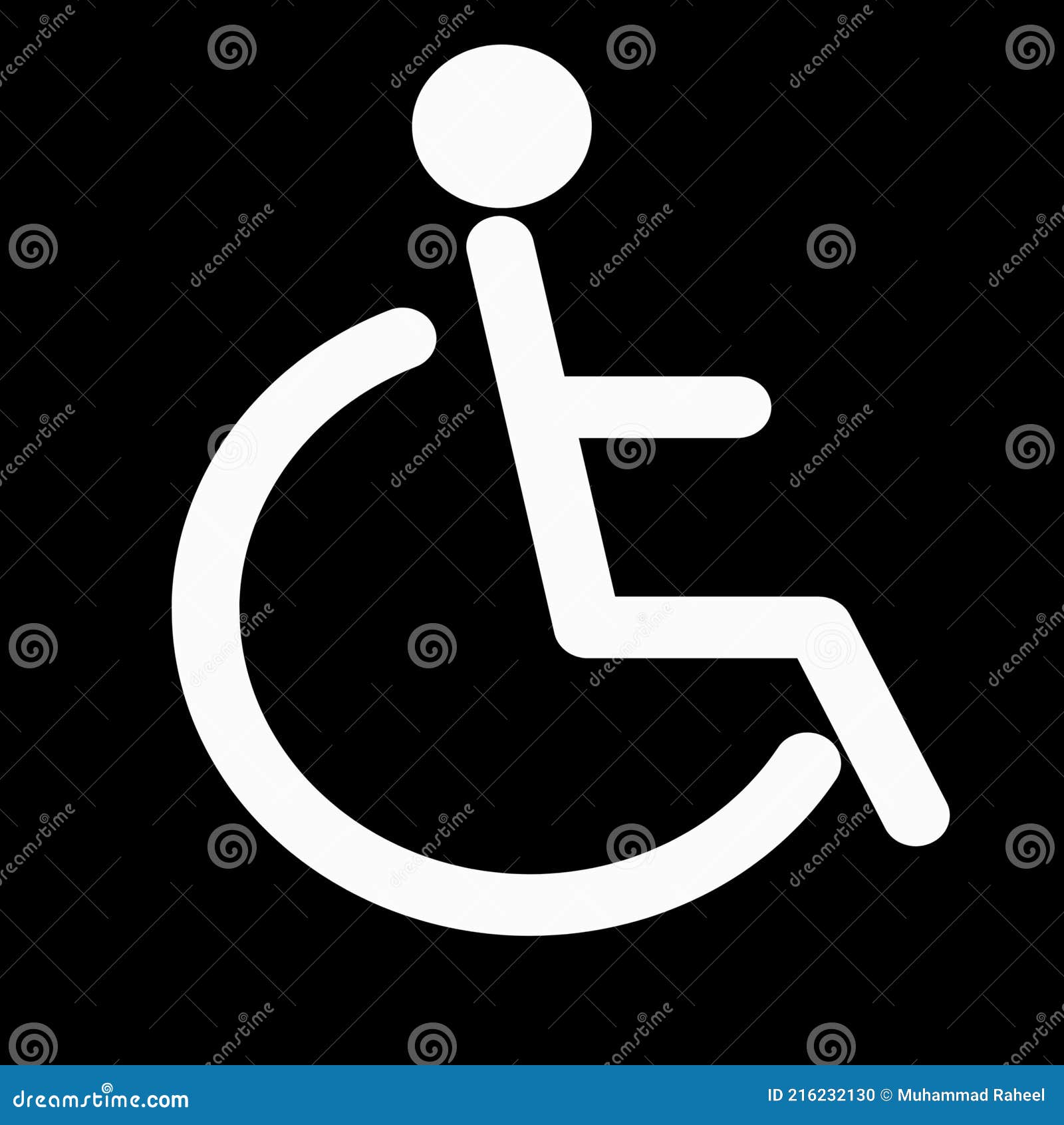 Zeichen Oder Symbol Für Behinderte Oder Behinderte Stock Abbildung ...