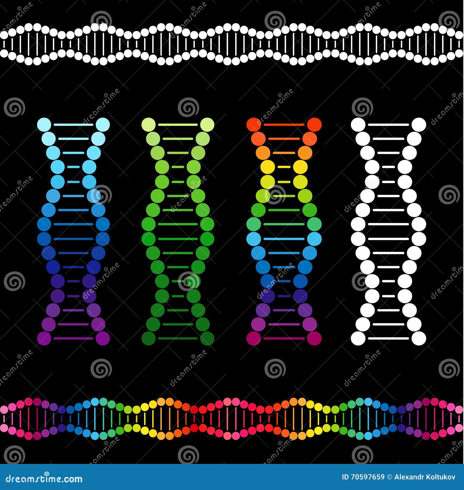 Zeichen Von DNA-Kette in Vektor Clipart Vektor Abbildung - Illustration ...