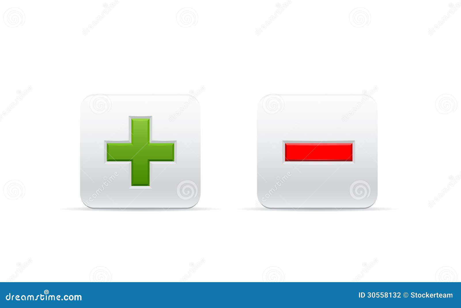 Zeichen von Plus und minus stock abbildung. Illustration von graphik ...