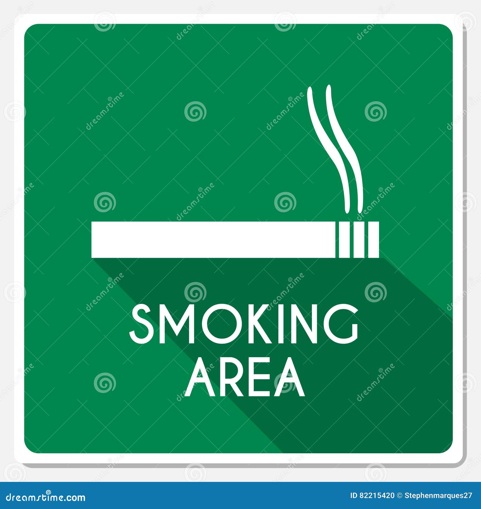 Zeichenabbildung Des Rauchenden Bereiches Stock Abbildung ...