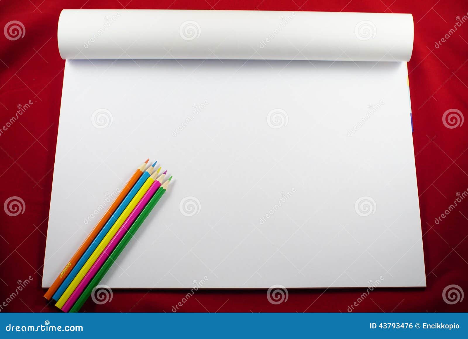 Zeichenblock stockfoto. Bild von punkt, block, bleistifte - 43793476