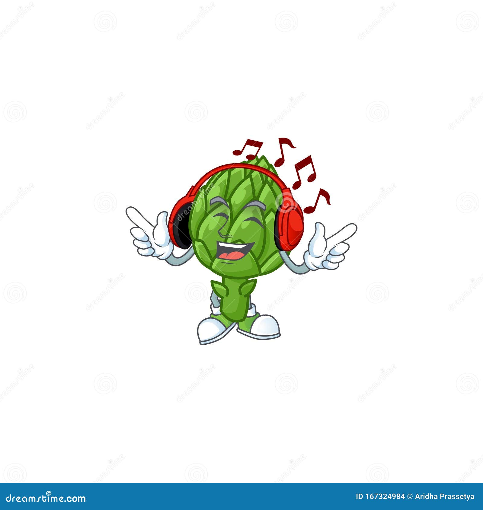 Zeichentrickfigur "Sing and Listing" Vektor Abbildung - Illustration ...