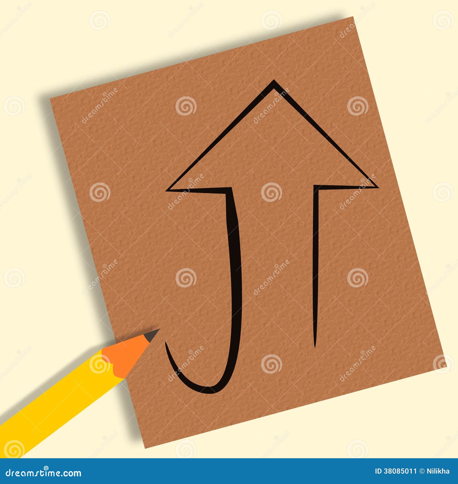 Zeichnen Sie einen Pfeil stock abbildung. Illustration von dekorativ ...