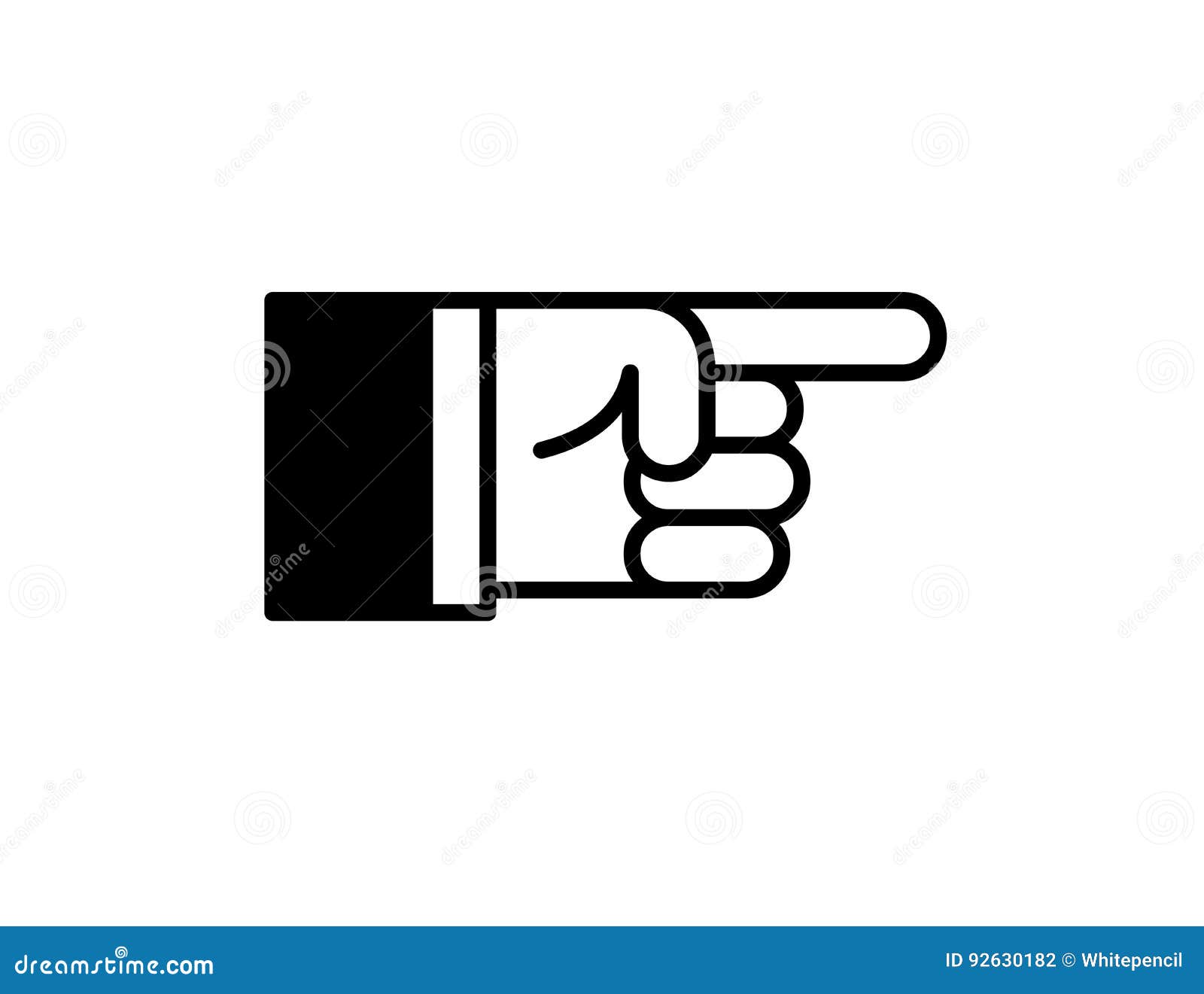 Zeigen der Finger-Ikone vektor abbildung. Illustration von maus - 92630182