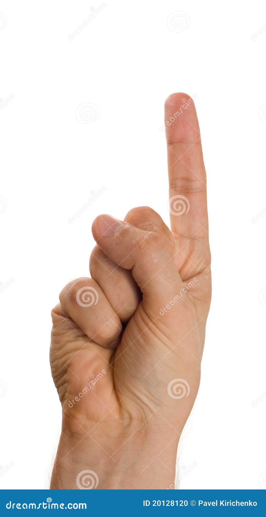 Zeigen der Hand stockfoto. Bild von kaukasisch, getrennt - 20128120