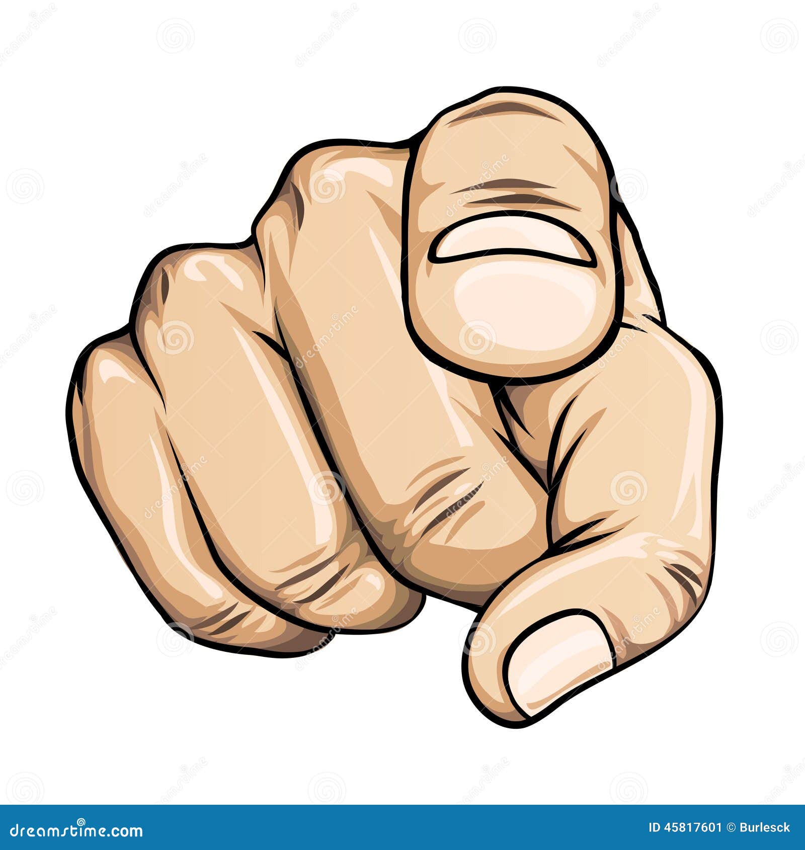 Zeigen des Fingers vektor abbildung. Illustration von menschlich - 45817601