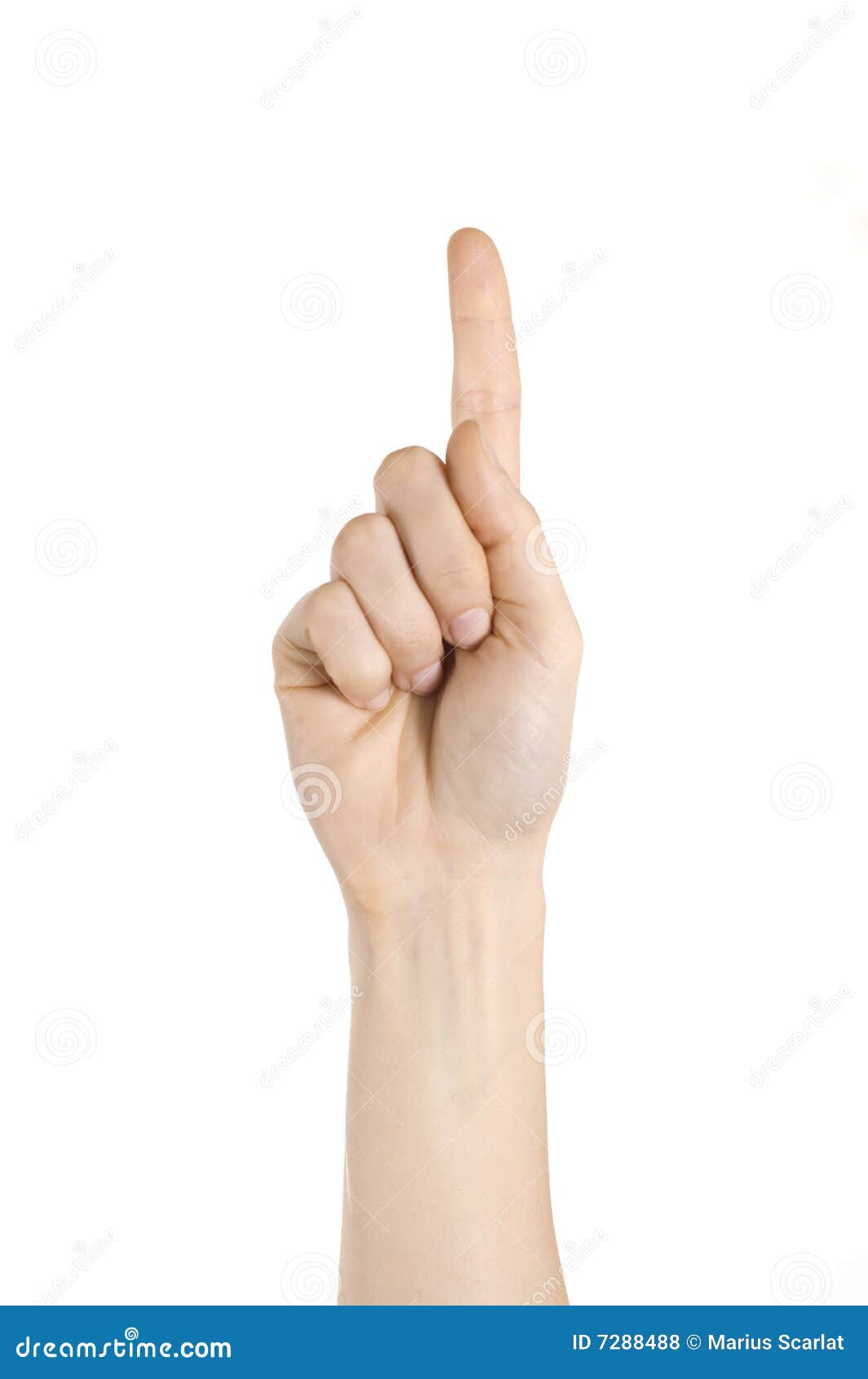 Zeigen des Fingers stockfoto. Bild von zeichen, symbol - 7288488
