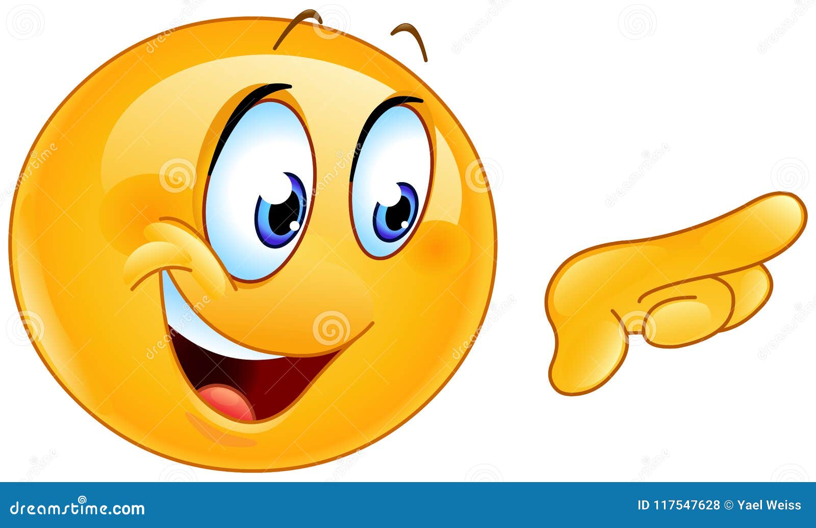 Zeigen Des Rechten Emoticon Vektor Abbildung - Illustration von finger ...