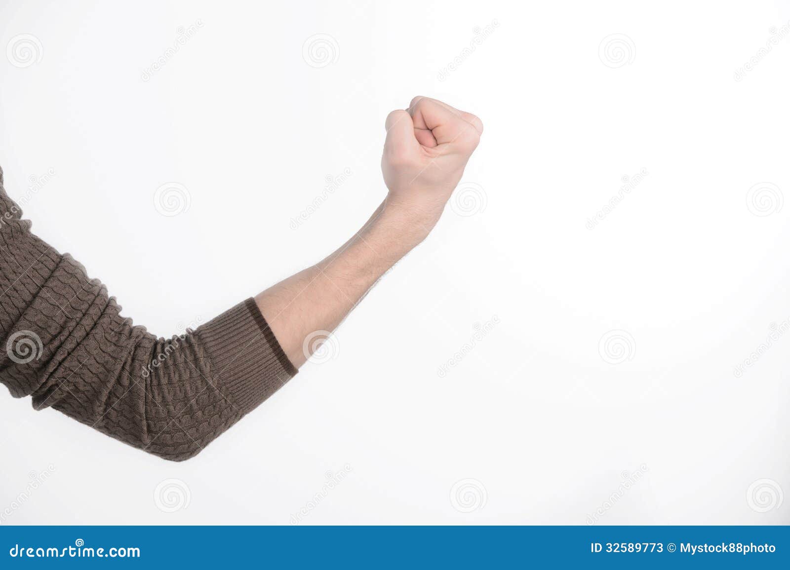 Zeigen einer Faust. stockbild. Bild von hand, mann, gestikulieren ...