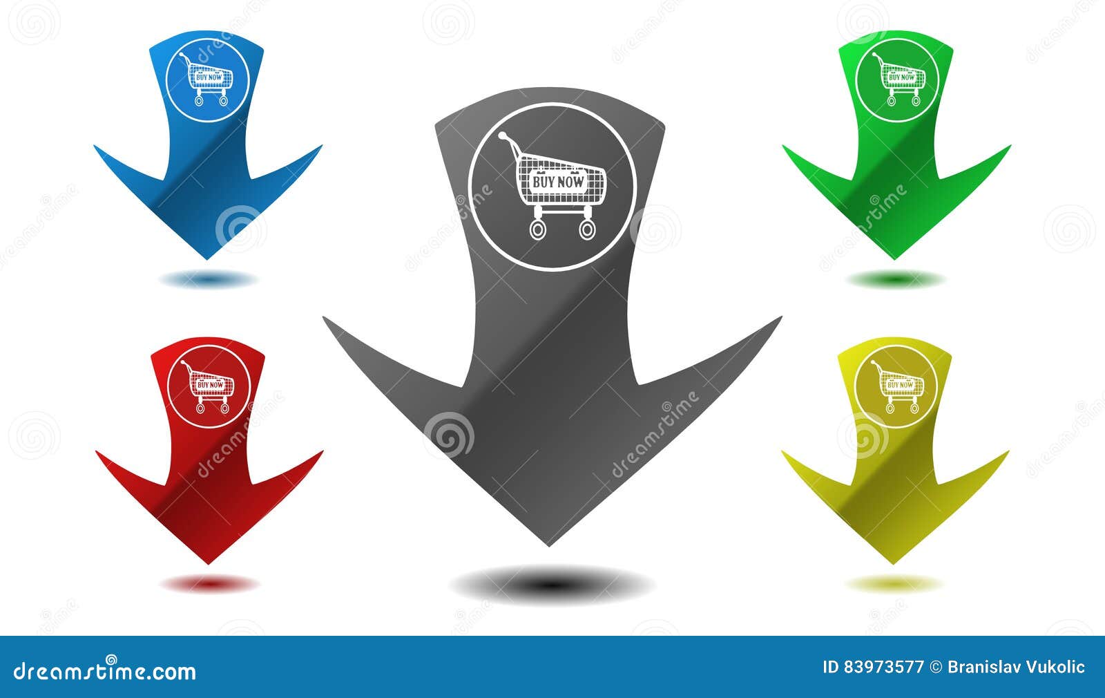 Zeiger Zum Warenkorb, Ikone, Zeichen, Illustration Stock Abbildung - Illustration von erwerb ...