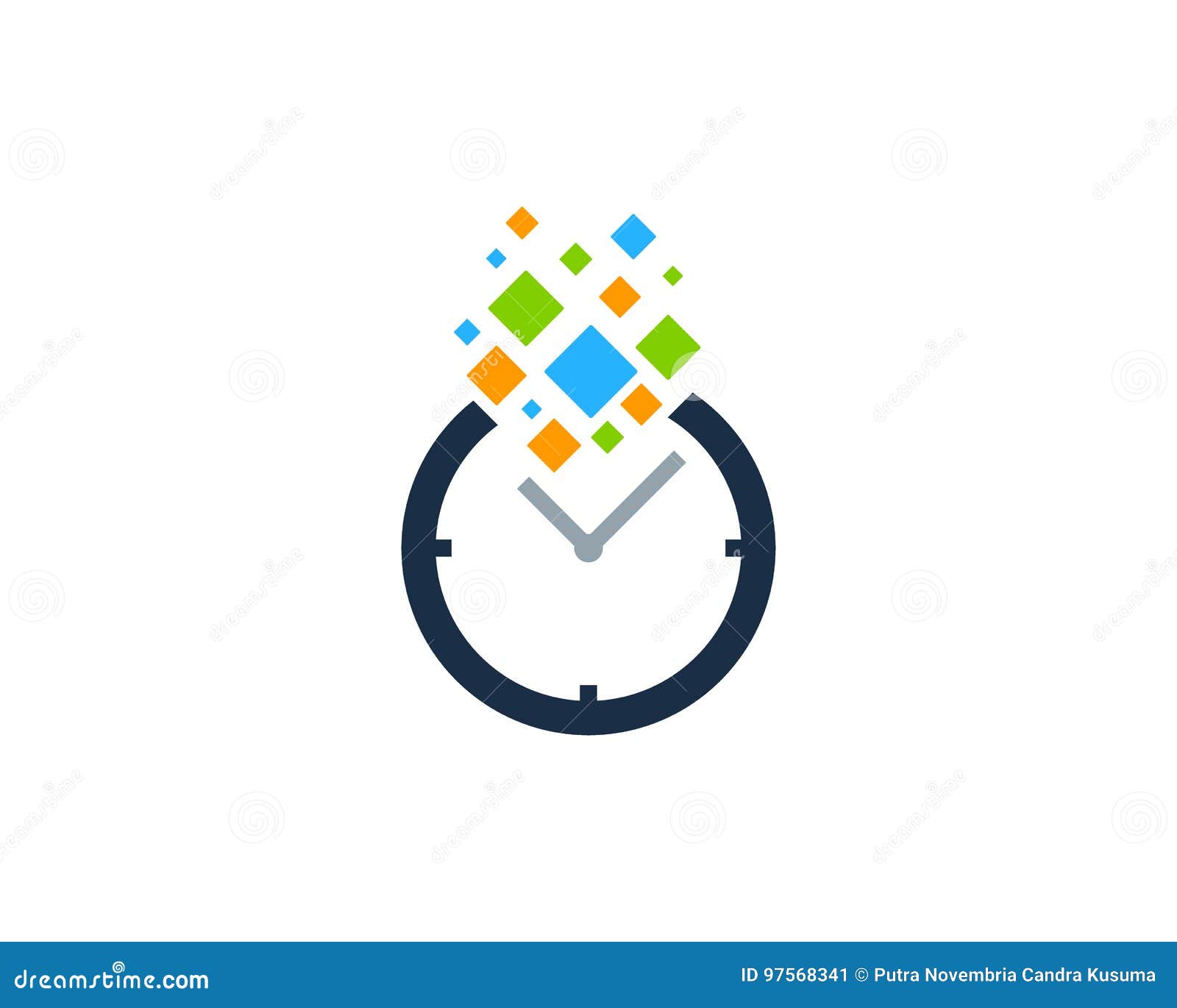 Zeit-Ikone Logo Design Element Vektor Abbildung - Illustration von ...