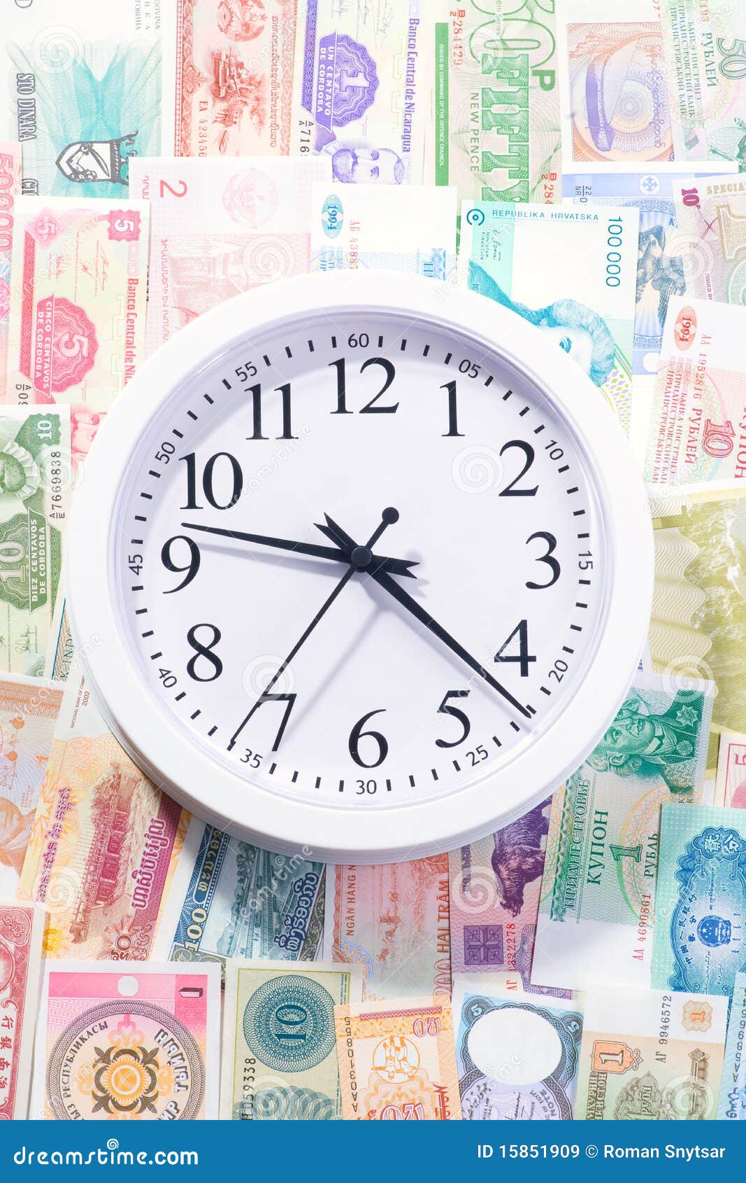 Zeit ist Geld stockbild. Bild von bargeld, drehen, rechnung - 15851909