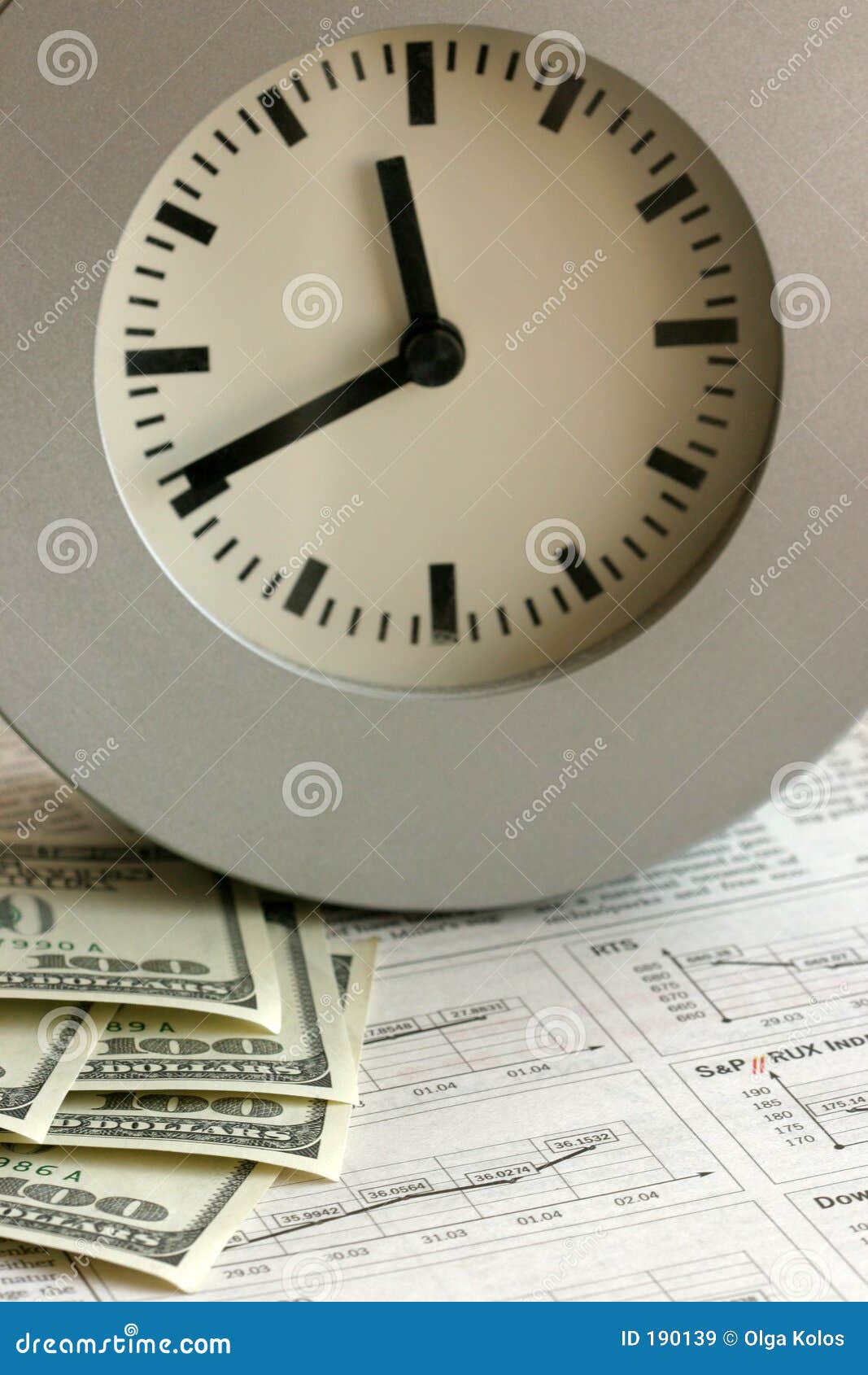 Zeit ist Geld stockbild. Bild von verlust, geschäft, markt - 190139