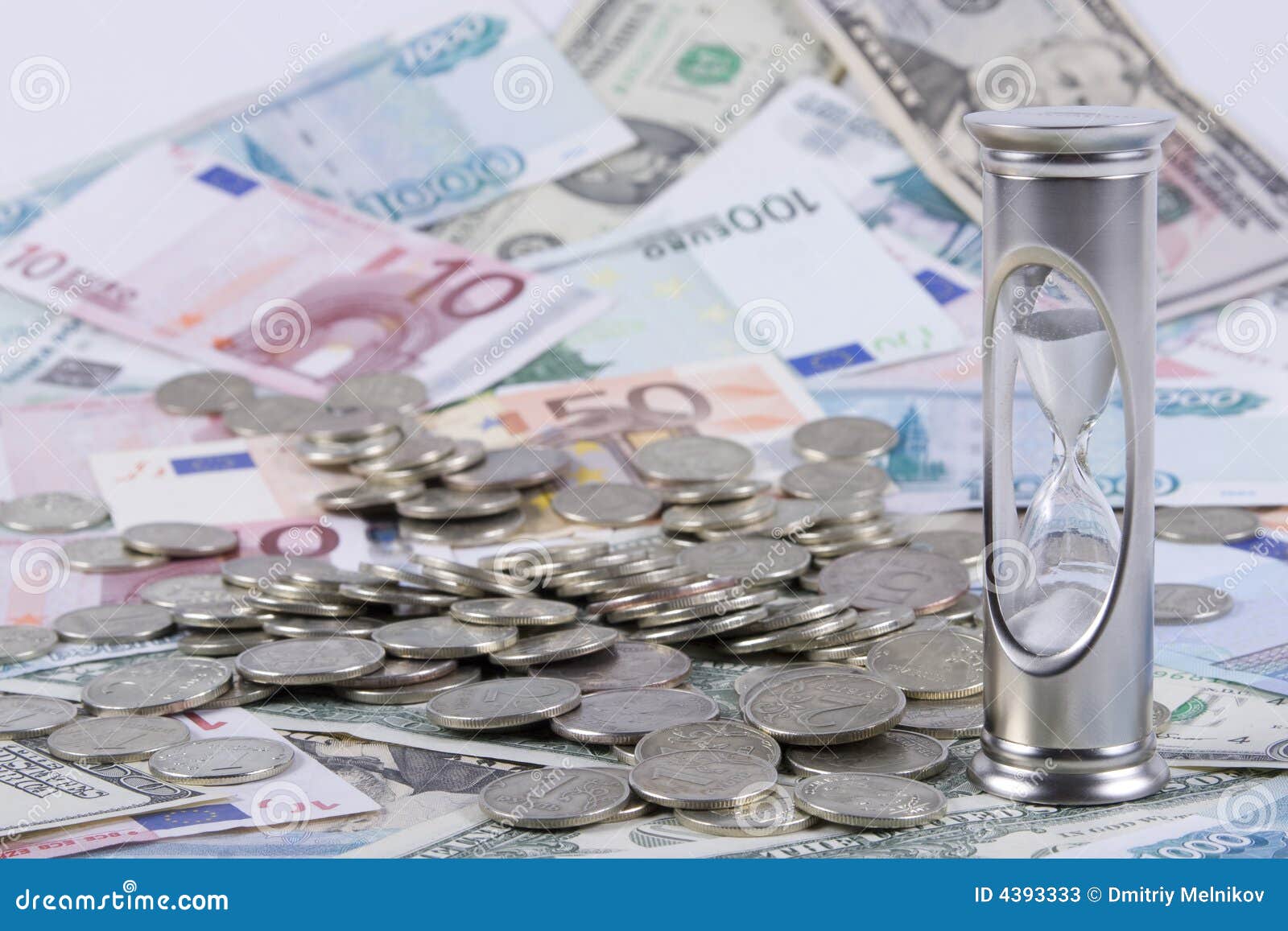 Zeit ist Geld stockbild. Bild von papier, hintergründe - 4393333