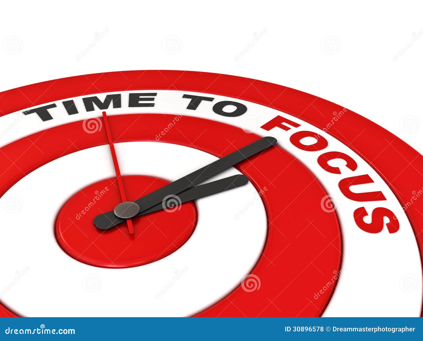 Zeit, Konzept Zu Fokussieren Stock Abbildung - Illustration von meldung ...