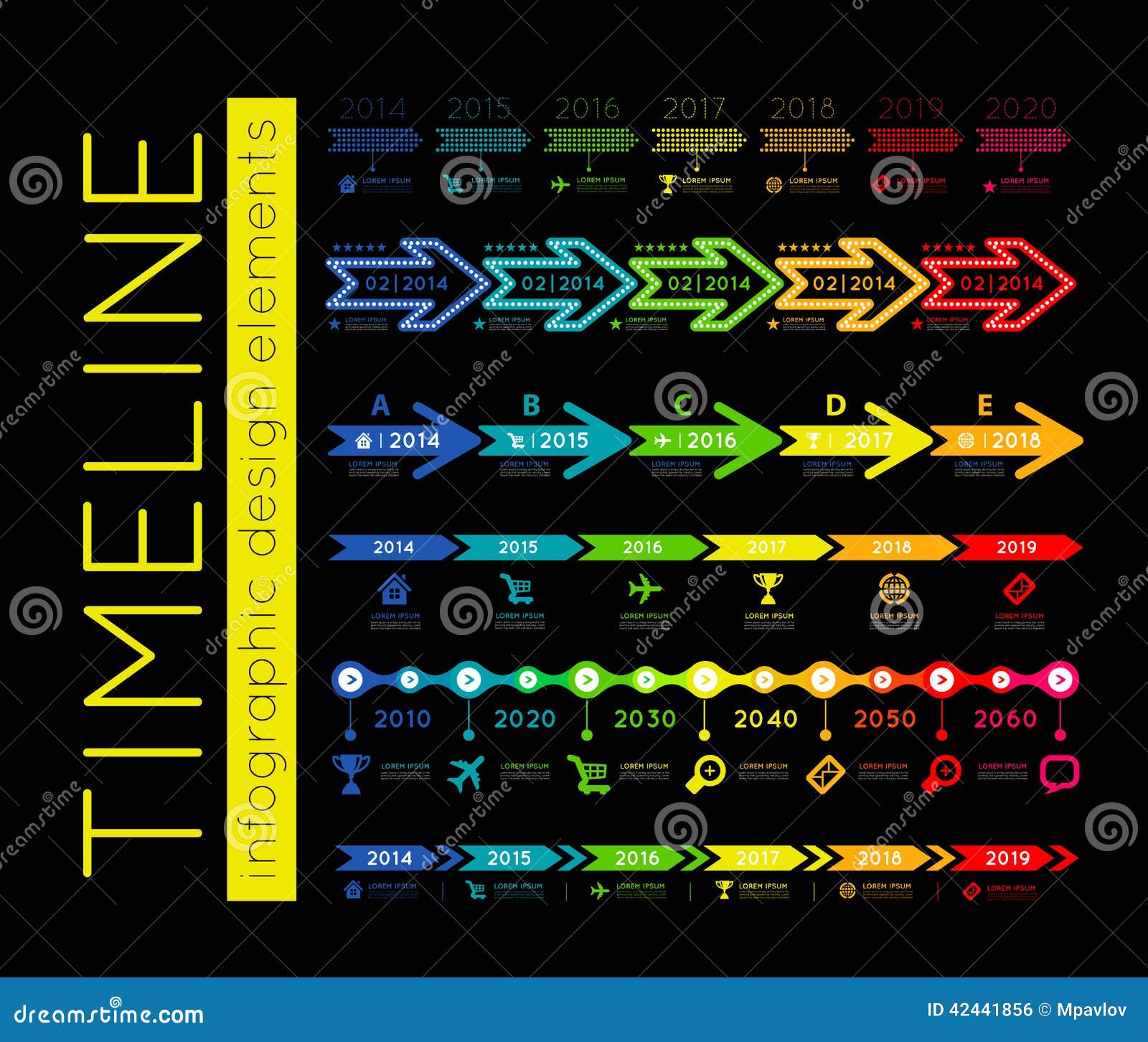 Zeitachse Infographic vektor abbildung. Illustration von netz - 42441856