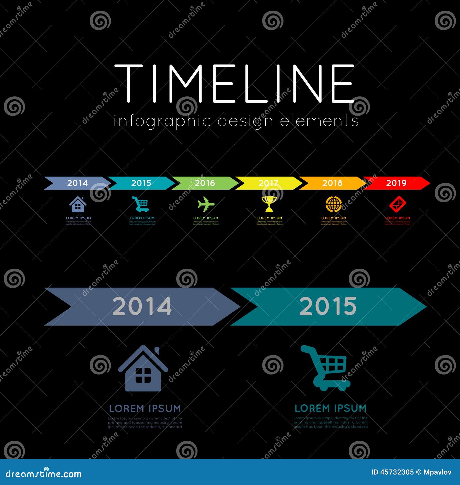 Zeitachse Infographic vektor abbildung. Illustration von ...