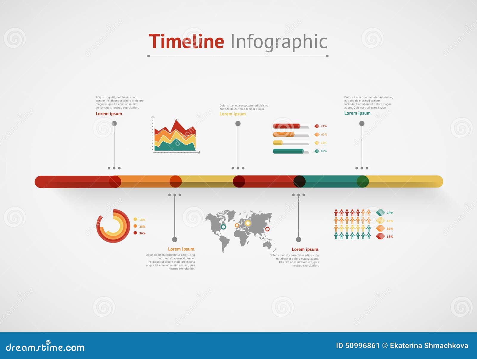 Zeitachse Infographic Karte Der Welt Stock Abbildung - Illustration von ...