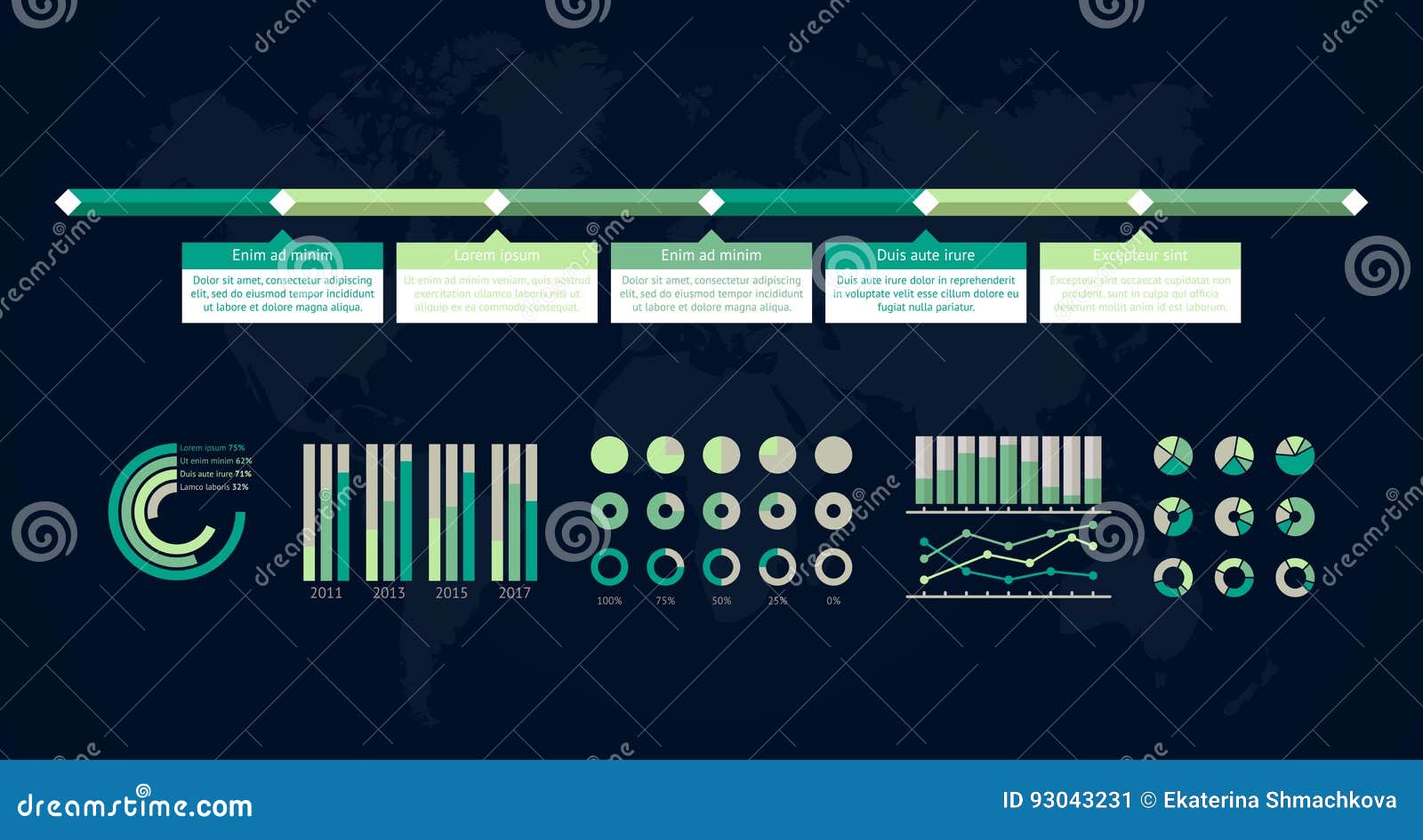 Zeitachse Infographic Karte Der Welt Stock Abbildung - Illustration von ...