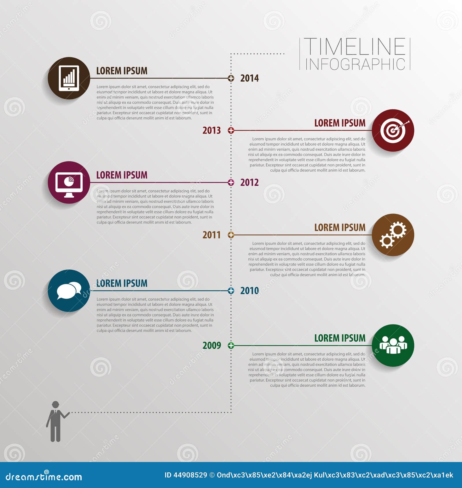 Zeitachse Infographic Mit Elementen Und Ikonen Vektor Vektor Abbildung ...