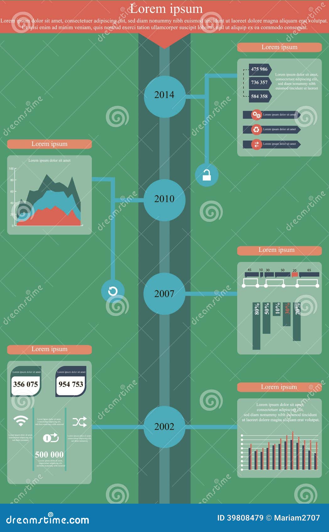 Zeitachse Infographics vektor abbildung. Illustration von statistiken ...