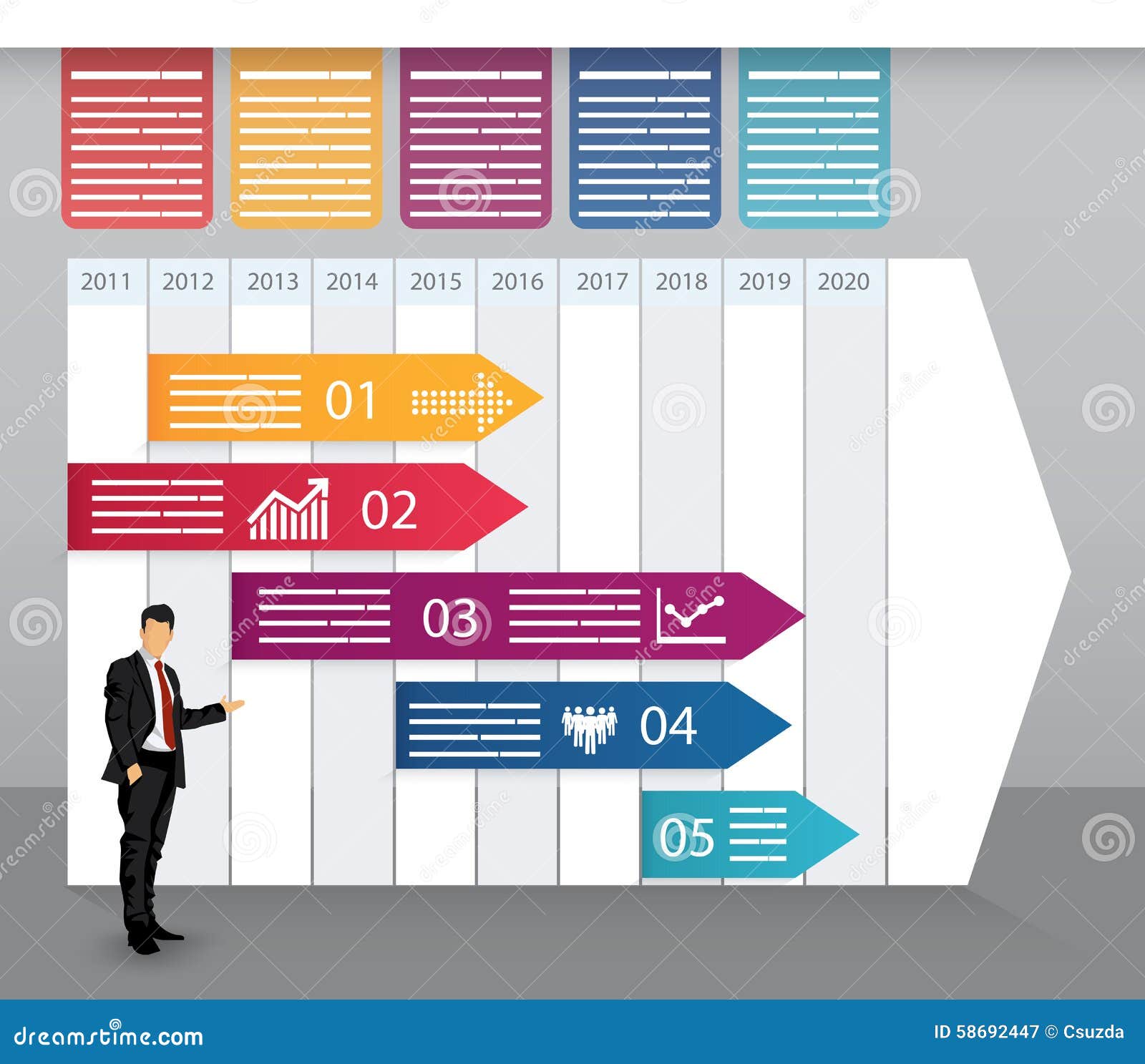 Zeitachse Infographics vektor abbildung. Illustration von zukunft ...