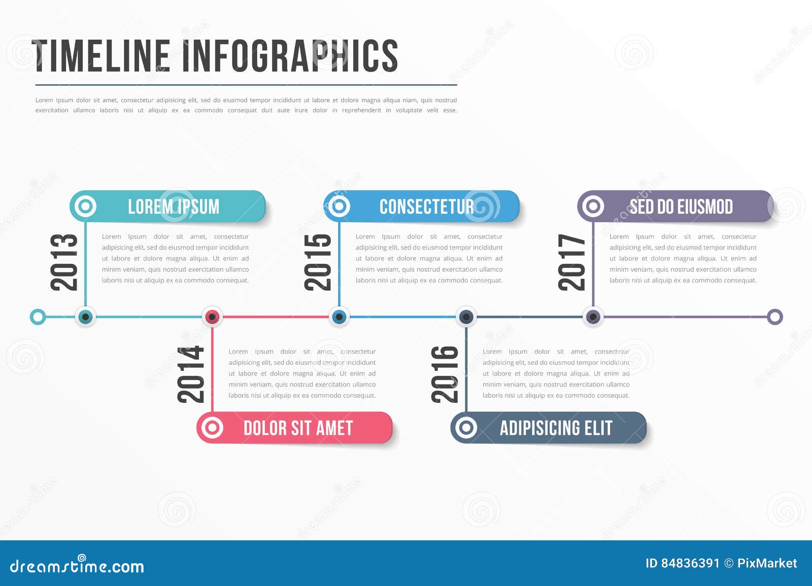 Zeitachse Infographics vektor abbildung. Illustration von darstellung ...