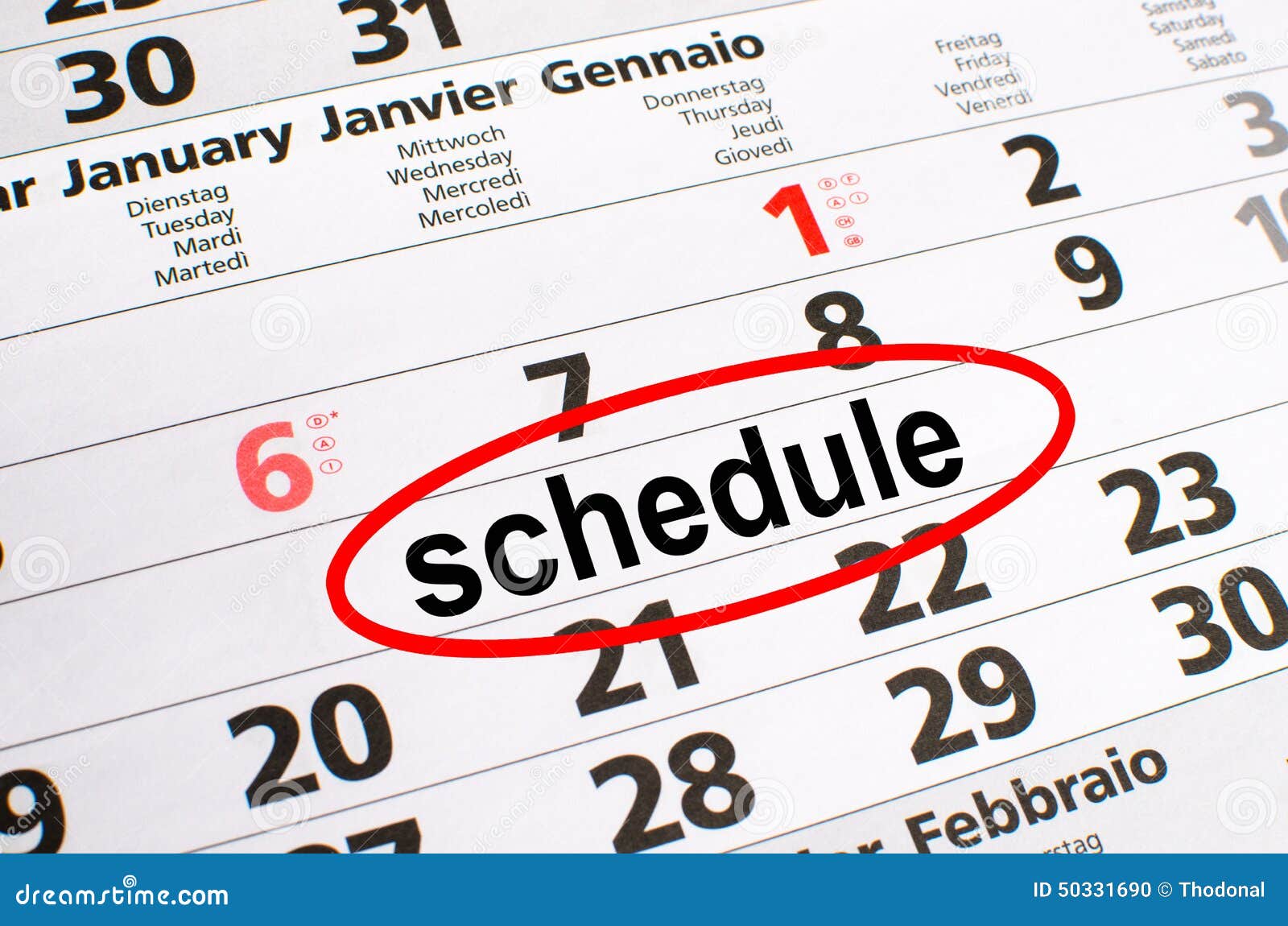 Zeitplan stockfoto. Bild von woche, jahr, datum, anmerkung - 50331690