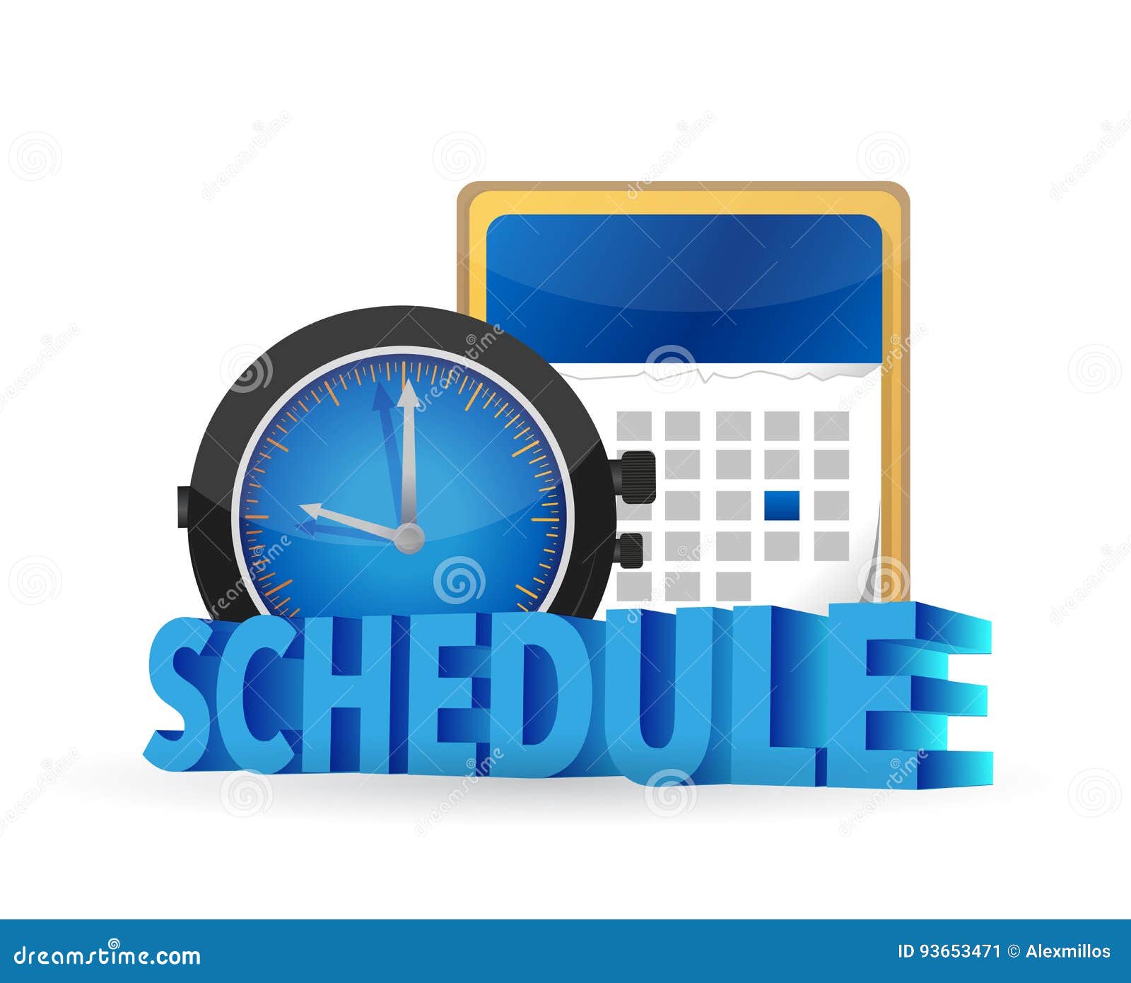 Zeitplan Auf Einem Kalenderkonzept Stock Abbildung - Illustration von ...