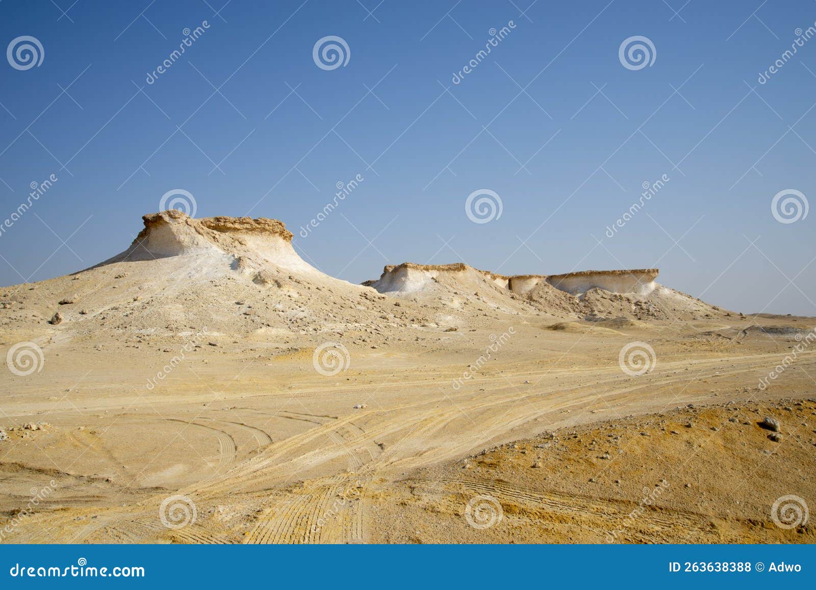 Zekreet Rock Formation stock photo. Image of gulf, rock - 263638388