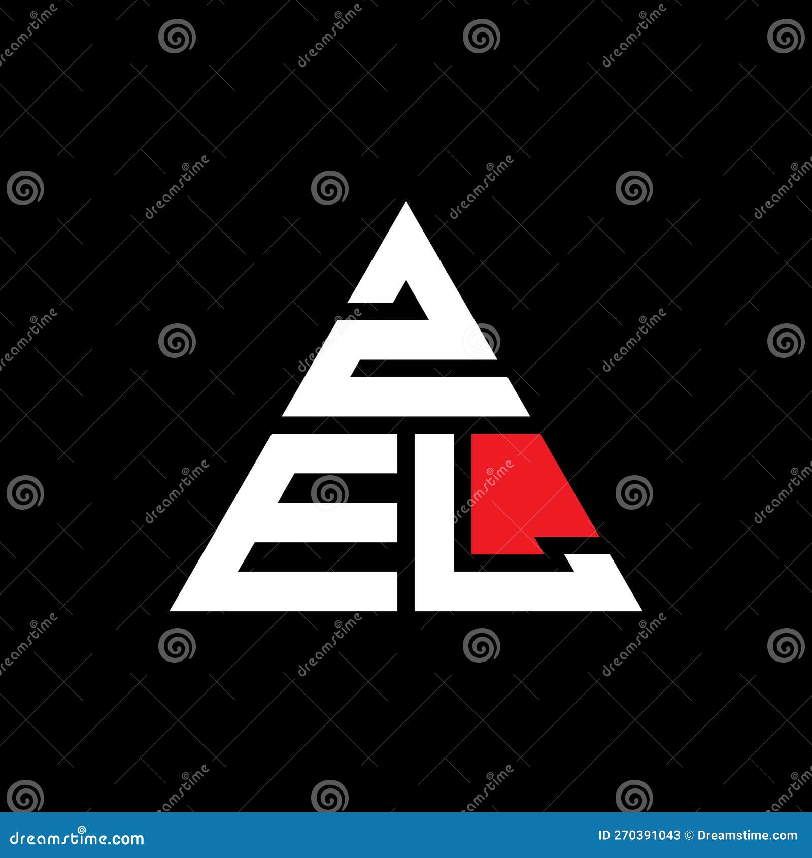 ZEL Triangle Letter Logo Design with Triangle Shape. ZEL Triangle Logo ...