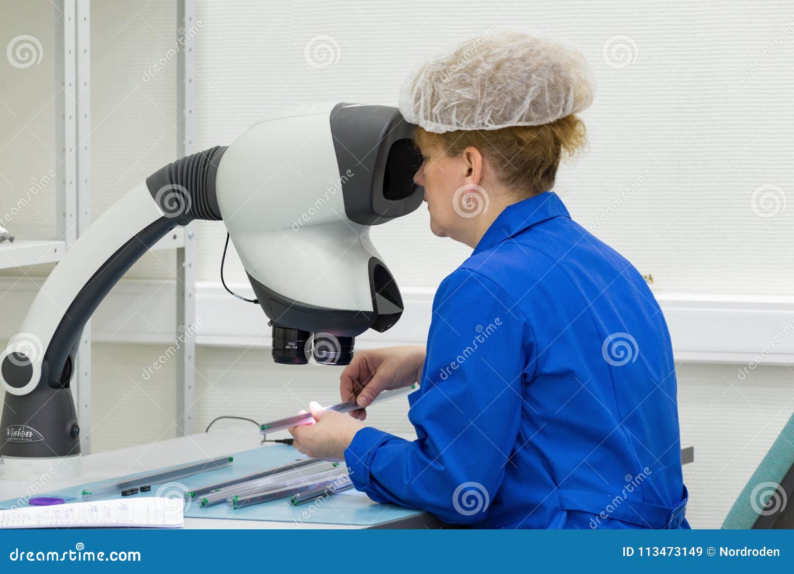 The Control Operator Checks the Finished Circuit Board. Editorial Stock ...