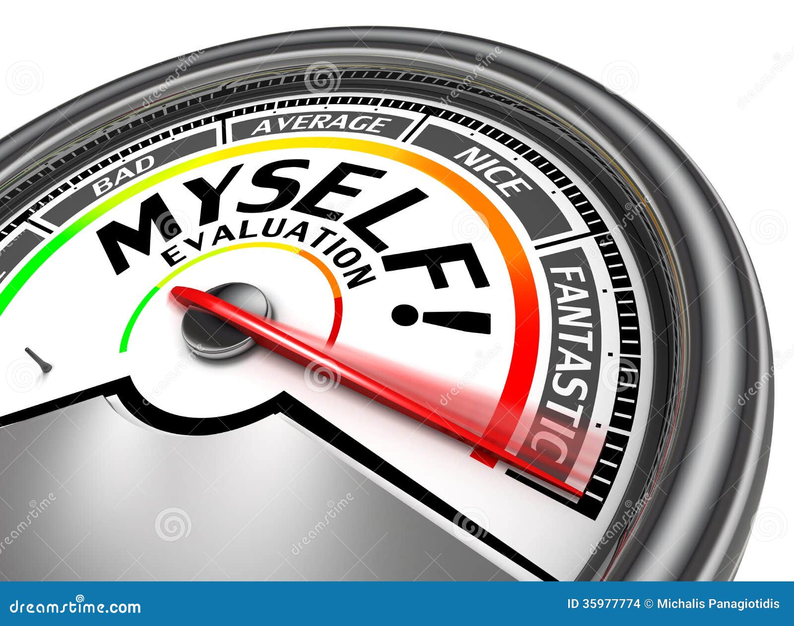 Zelf Evaluatie Conceptuele Meter Stock Illustratie - Illustration of ...